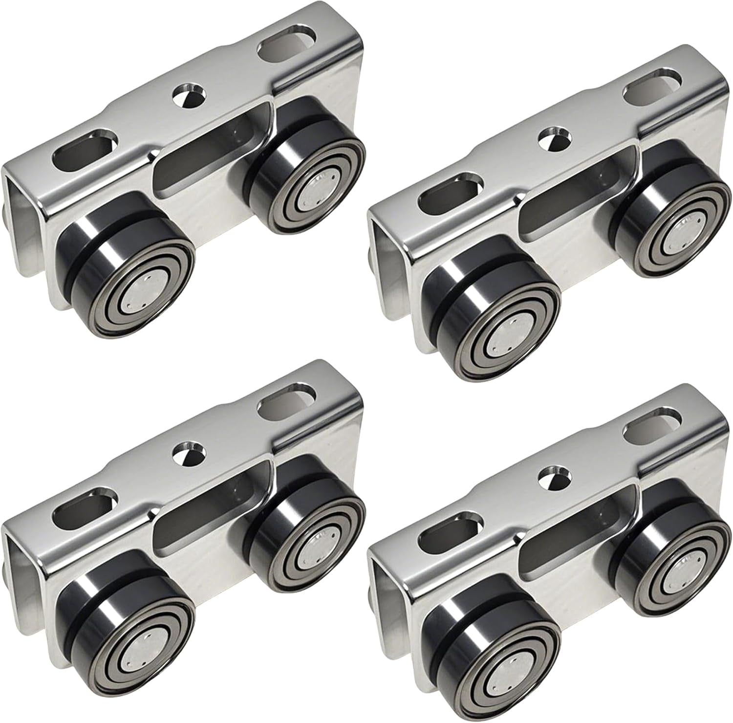 4 Wheel Trolley Assembly Rollers, Upgraded Load & Stable Silent Roller ...