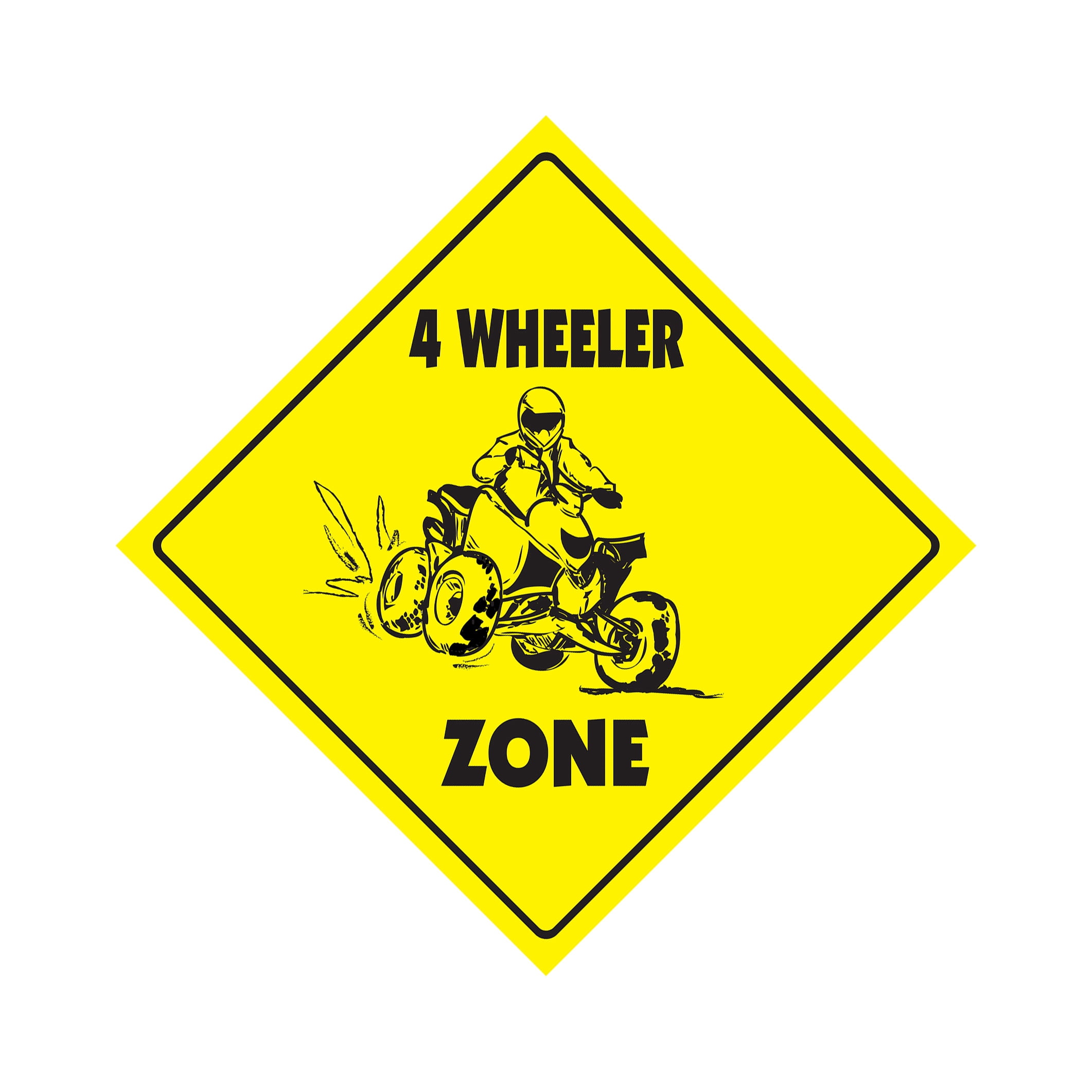 4 Wheeler Crossing Decal Zone Xing | Indoor/Outdoor | 4" Tall monster ...