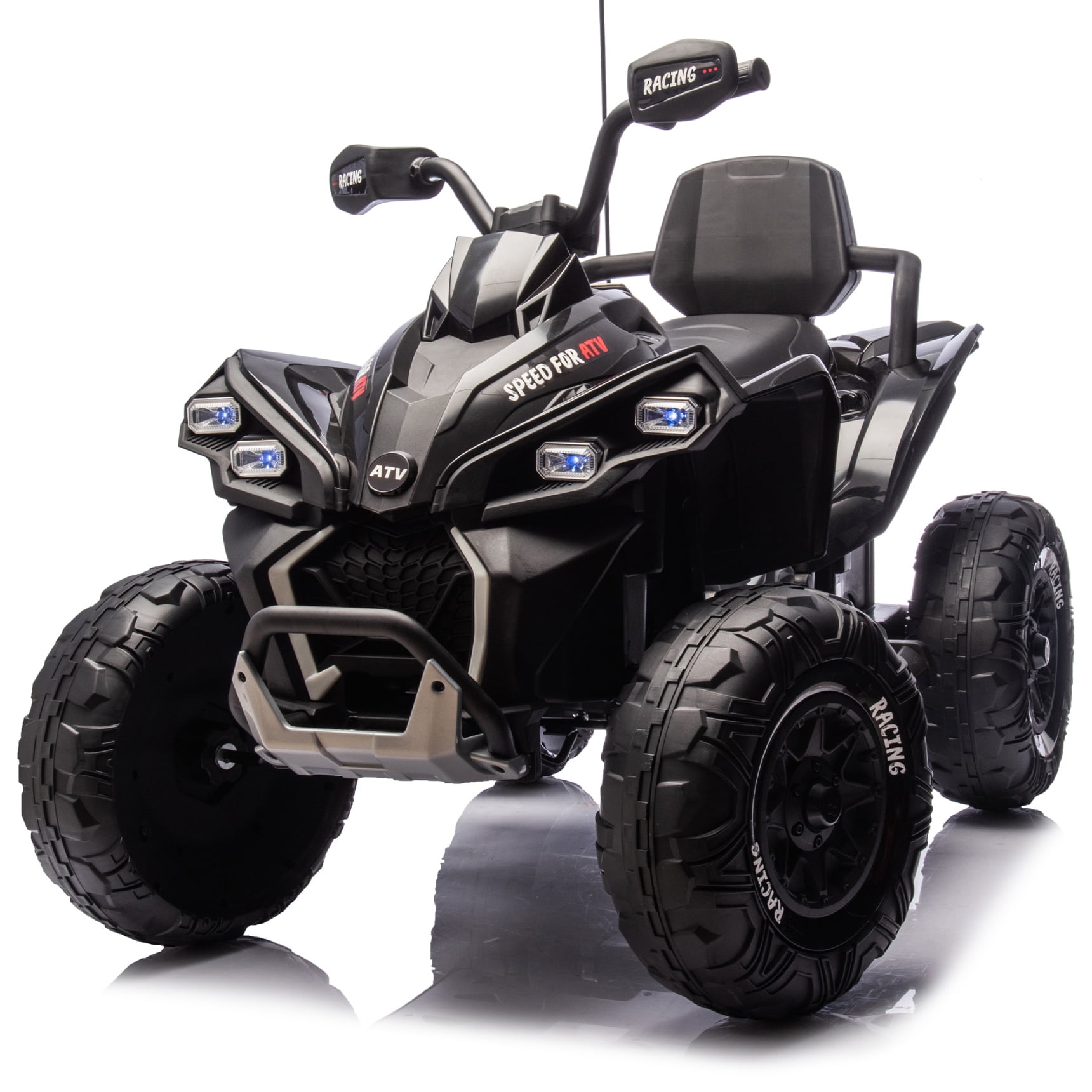4 Wheeler Kids ATV Ride On Car, 24V Battery Powered Motorcycle with ...