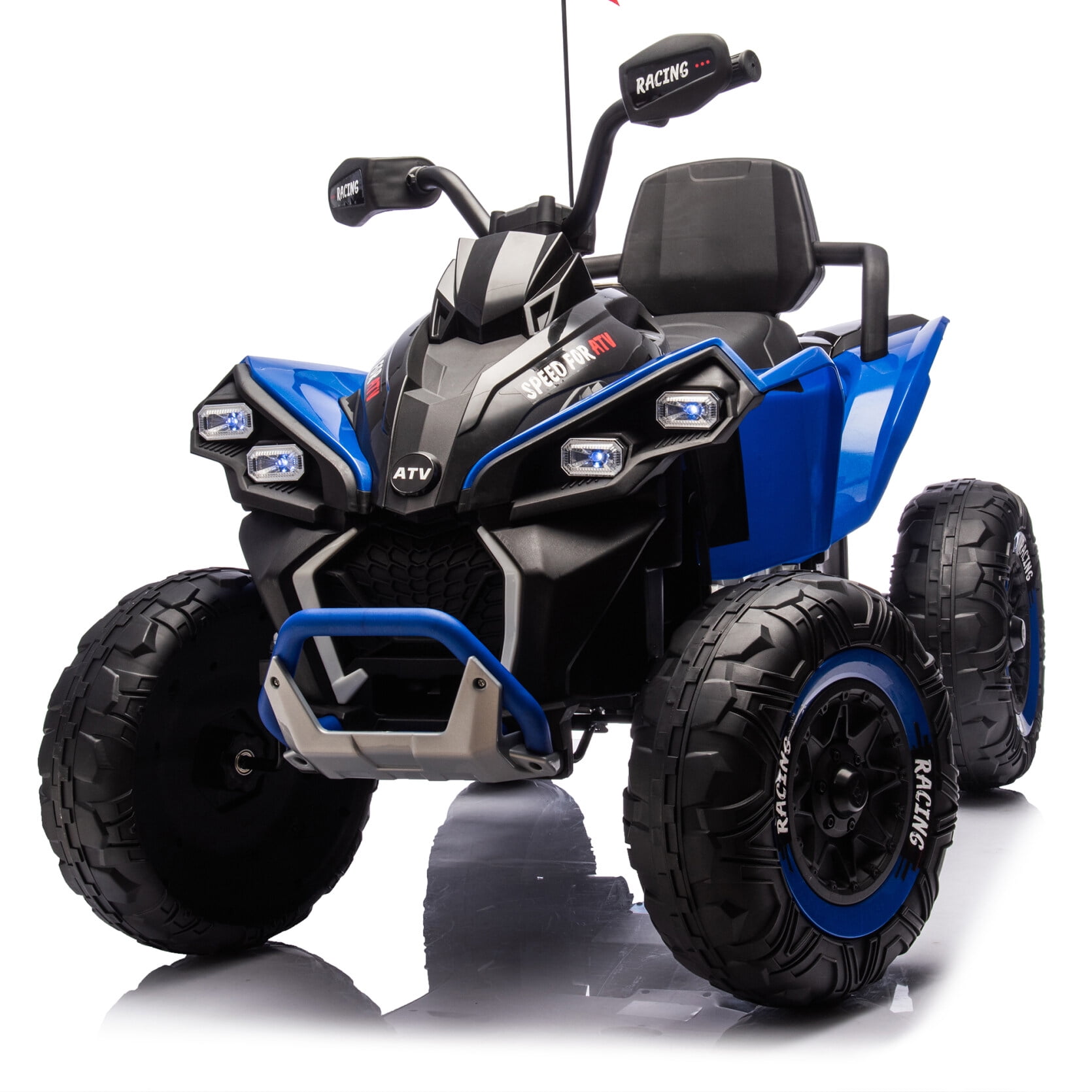 4 Wheeler Kids ATV Ride On Car, 24V Battery Powered Motorcycle with ...