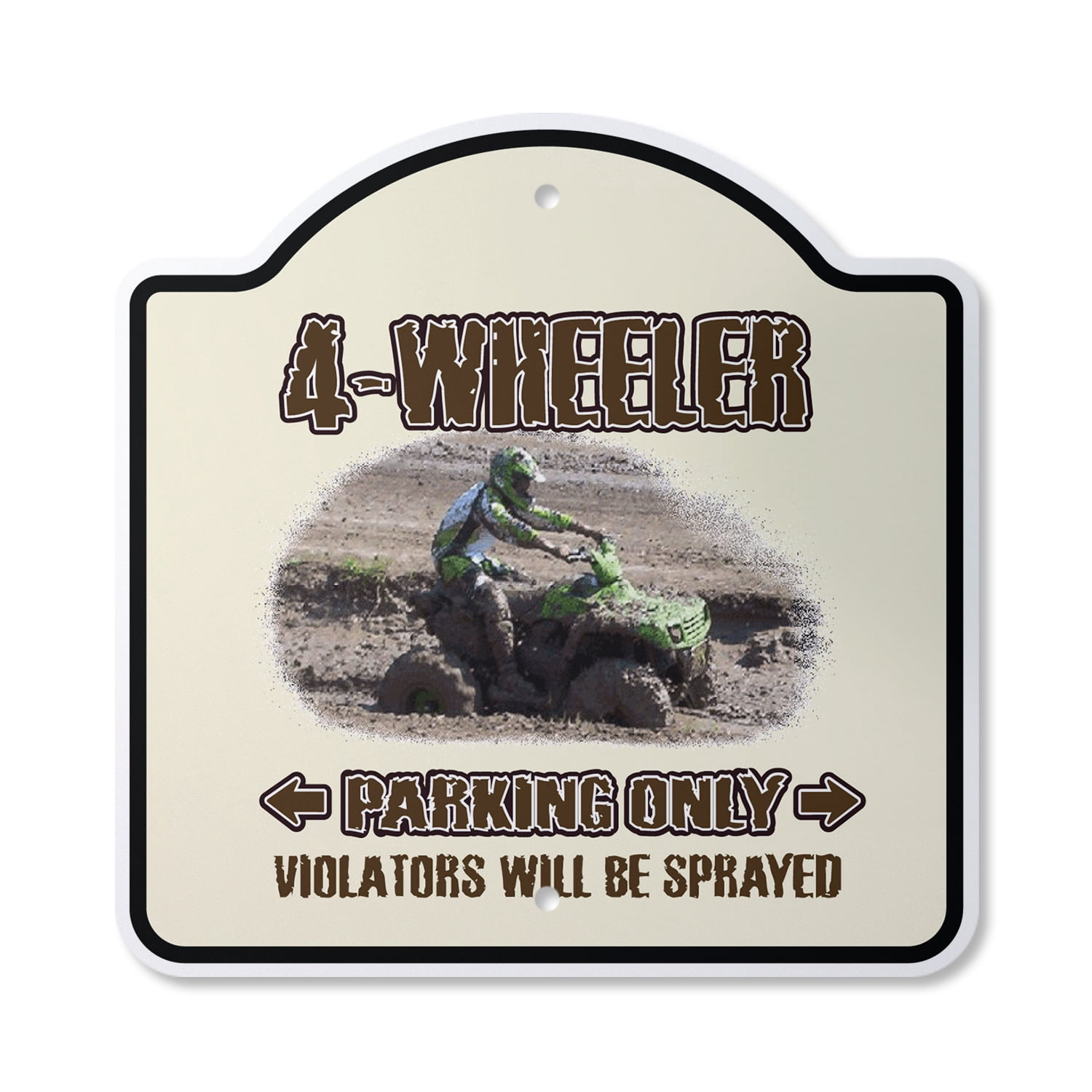 4-Wheeler Sign 10” x 10” Sign | Indoor/Outdoor Plastic | SignMission ...