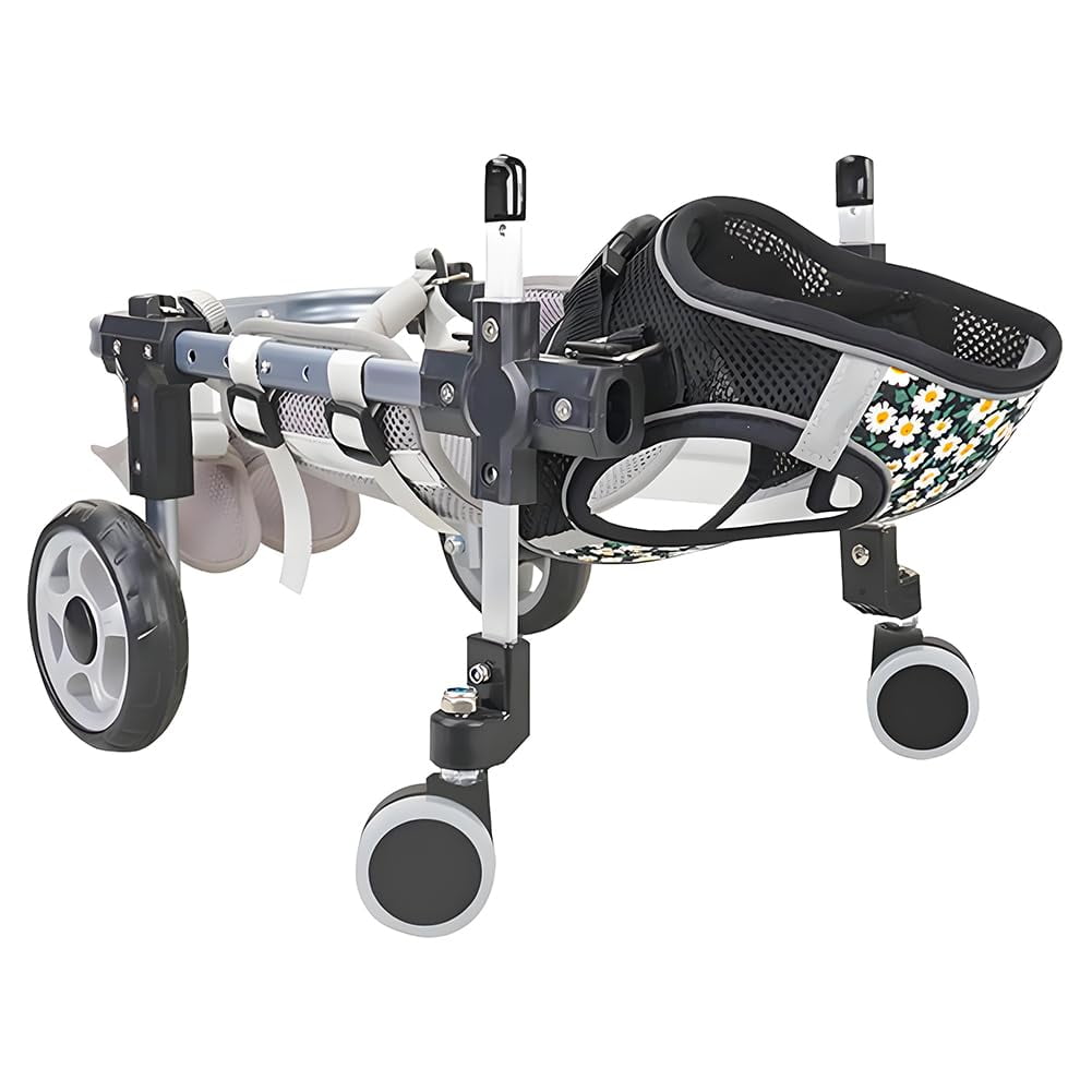 4 Wheels Dog Wheelchair for Small Medium Large Dogs, Lightweight Pet ...