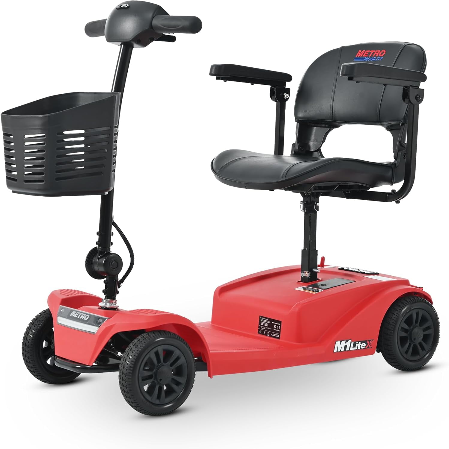 4 Wheels Mobility Scooter, Folding Lightweight Travel Mobility Scooter ...