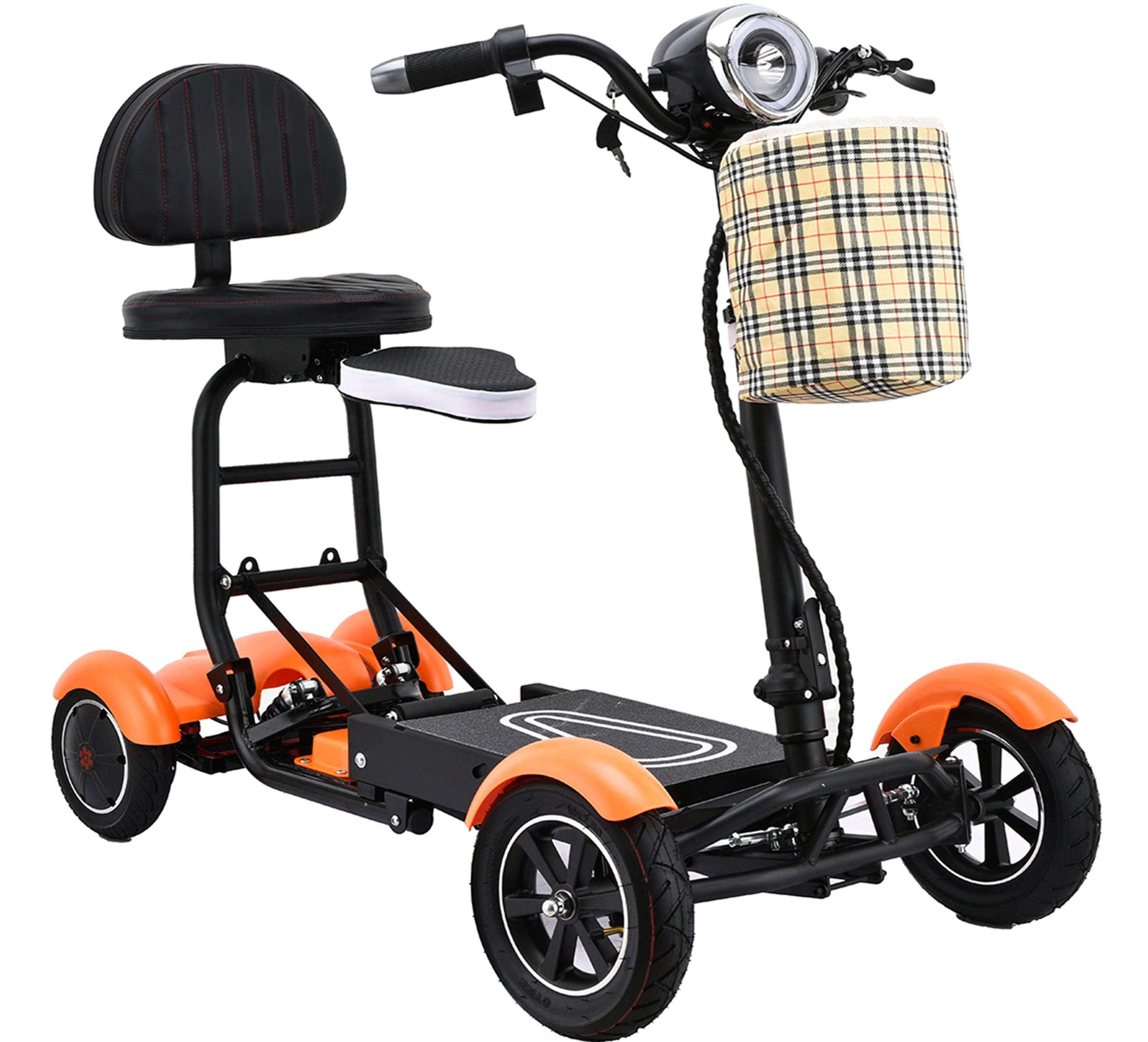 Gold 4-Wheel Electric Scooter with Child Seat, Dual Motors - Walmart.com
