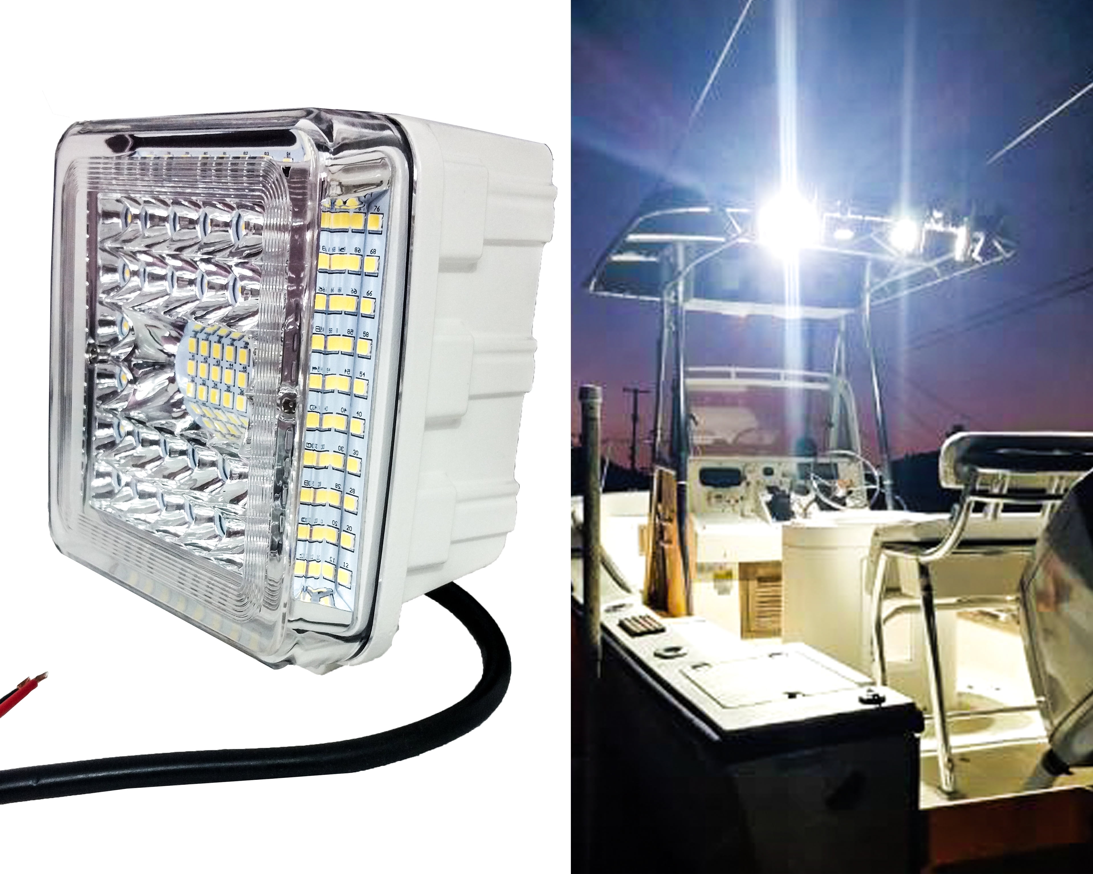4" White 360° High Output Osram LED Work light Offroad Driving Marine ...