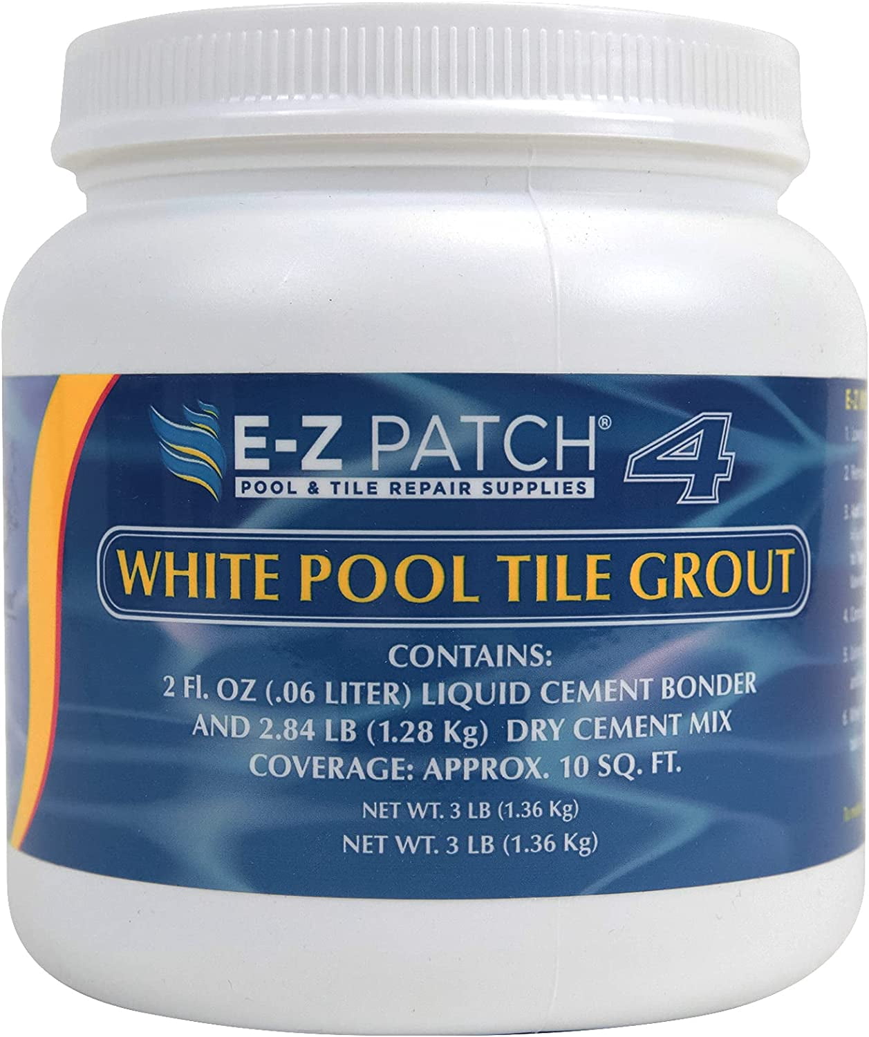4 White Pool Tile Grout for DIY & Pro Repairs - Color Adjustable Grout ...