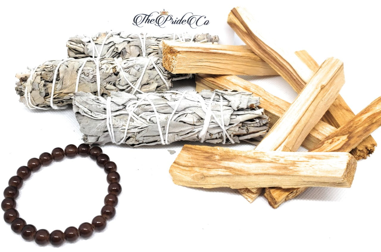 4" White Sage (3) And Palo Santo Smudge Stick/Wood (7) With Bead ...