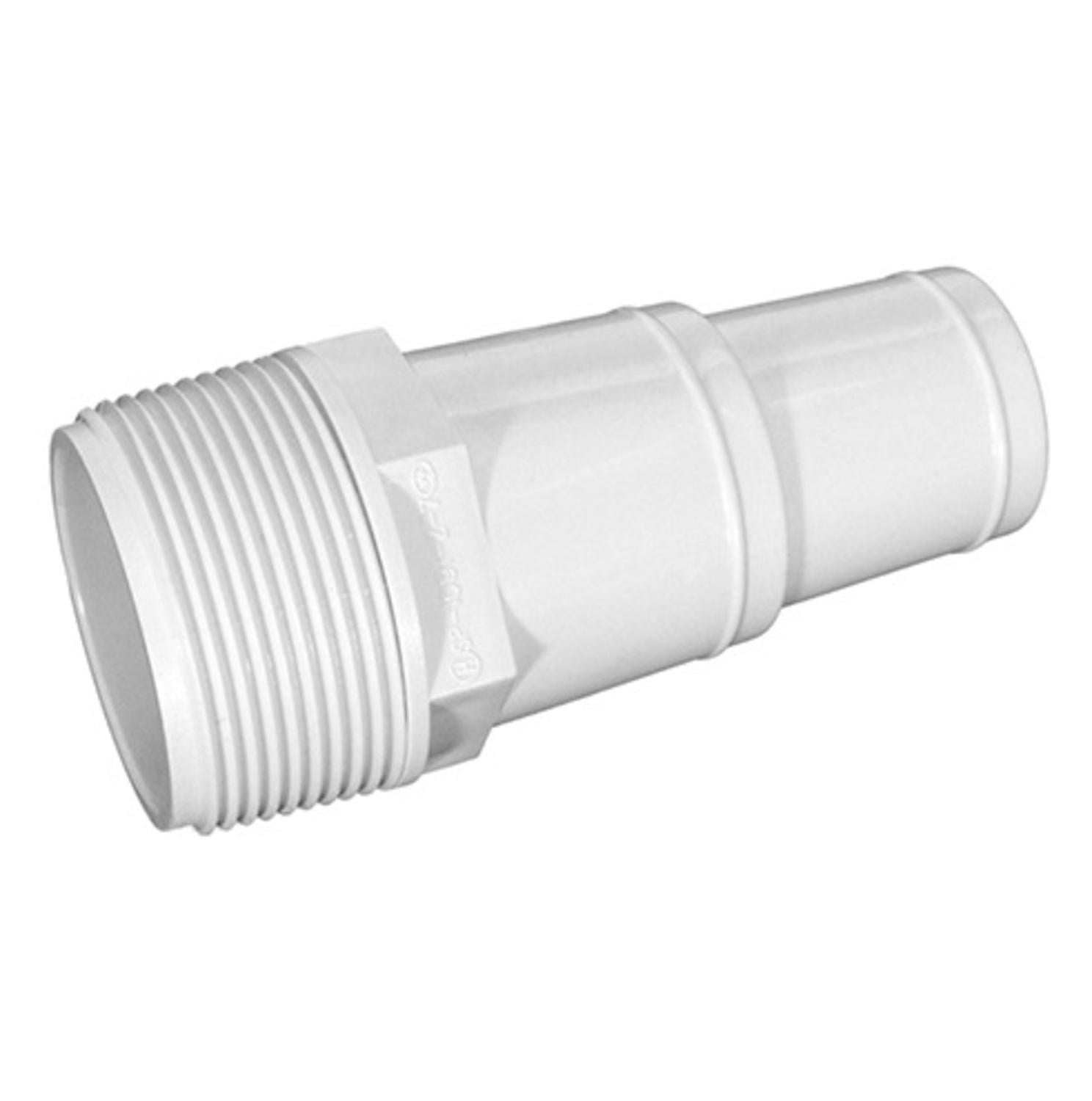 4" White Swimming Pool or Spa Threaded Hose Adapter - Walmart.com