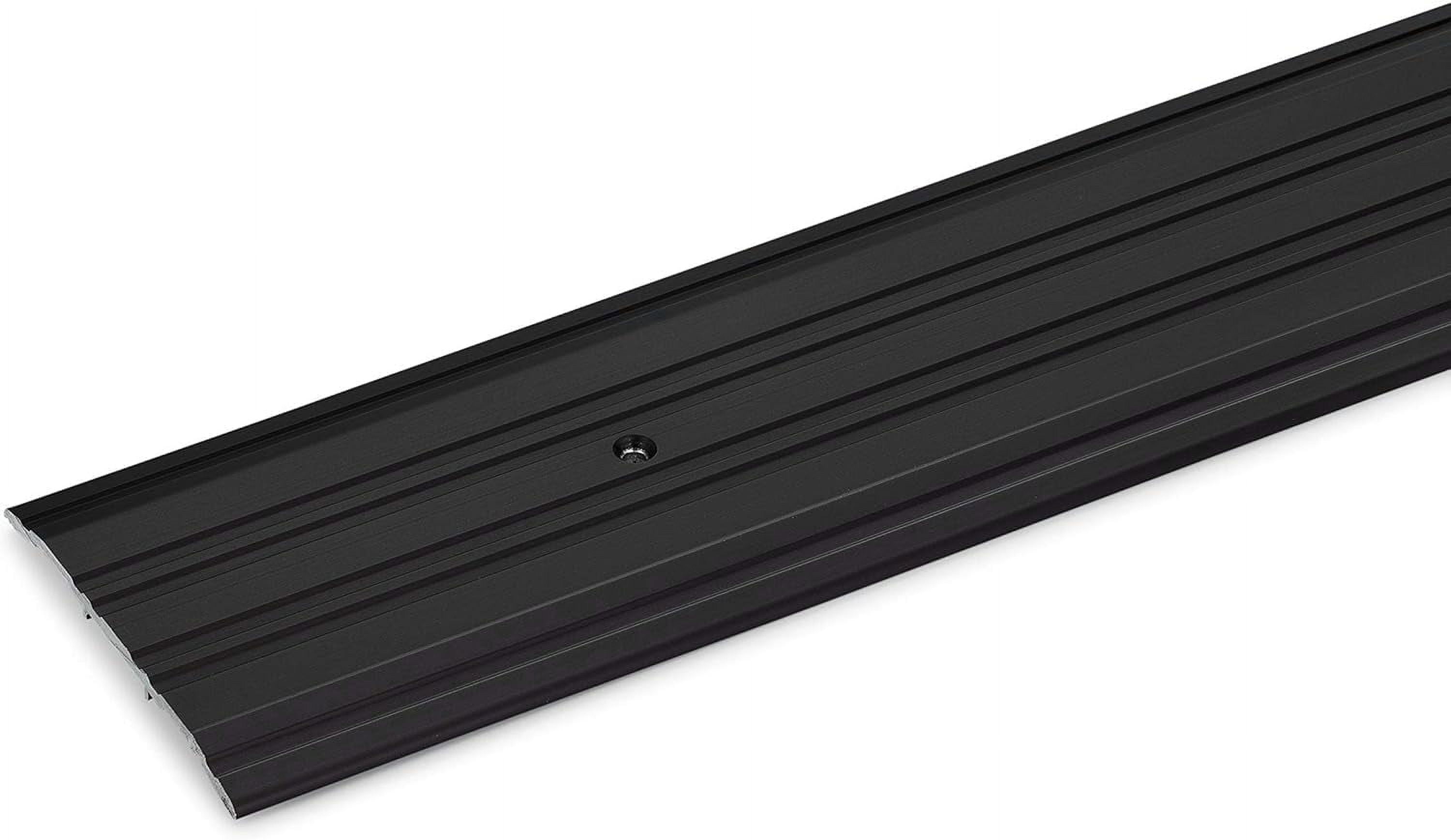 4" Wide x 1/4" High Corrugated Black Anodized Aluminum Threshold - 4 FT ...