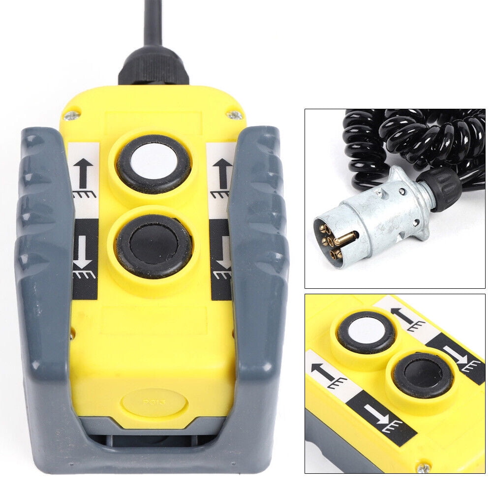 2-Button 4-Wire Remote Control Switch for Dump Trailer, Hydraulic Pump ...