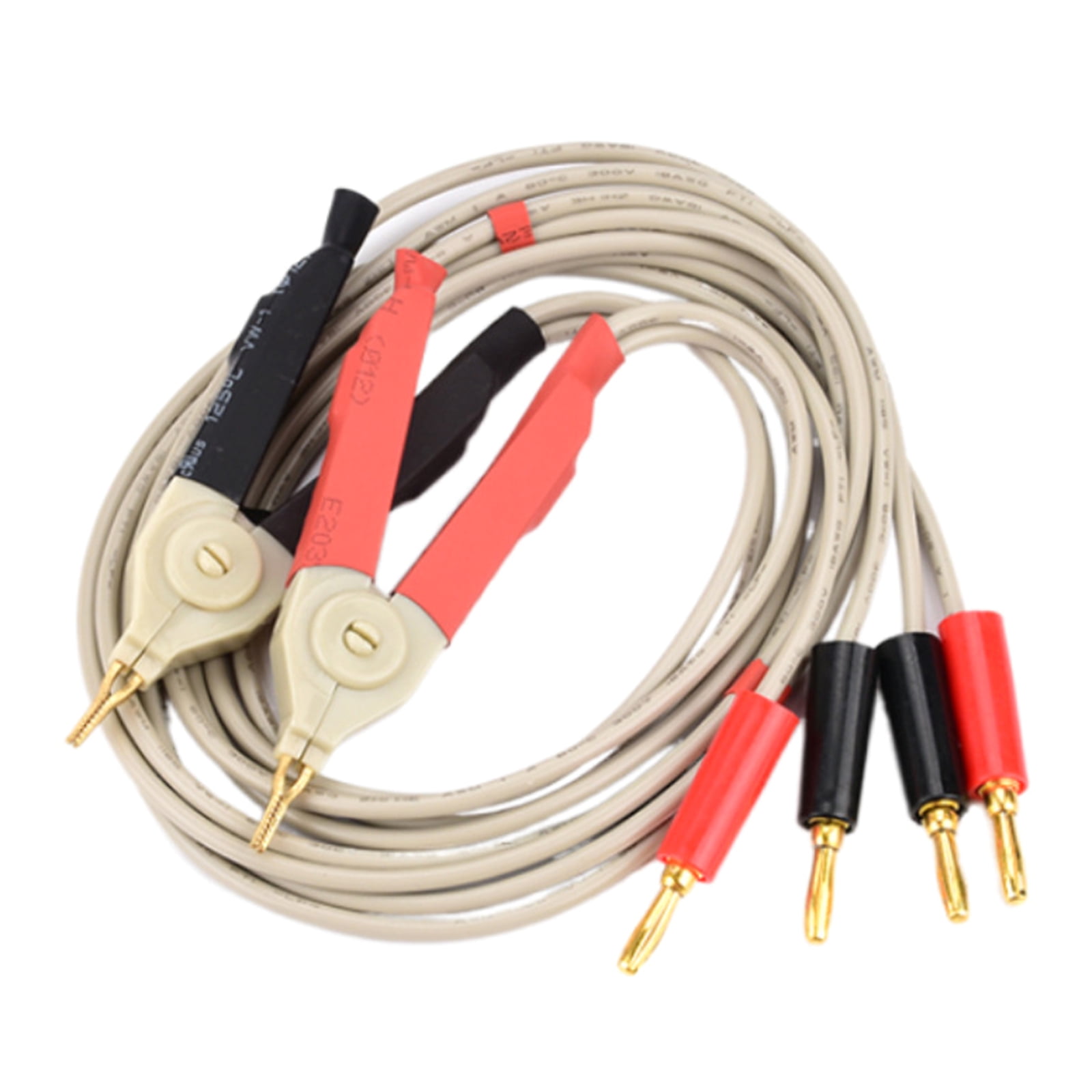 4 Wire Probe Silicone Banana Connector Multimeter Wire Lead Clip Cable ...