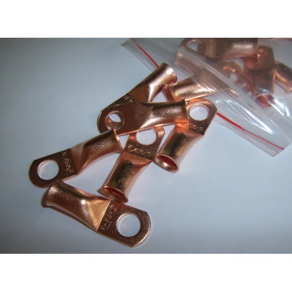 (4) Wire Ring Terminal Copper 4 Awg Gauge 5/16" Connectors Car Audio ...