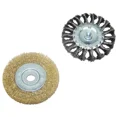 4" Wire Wheel Brush & 4" Wire Brush Coarse Knotted Wire Wheel Brush 1/4 ...