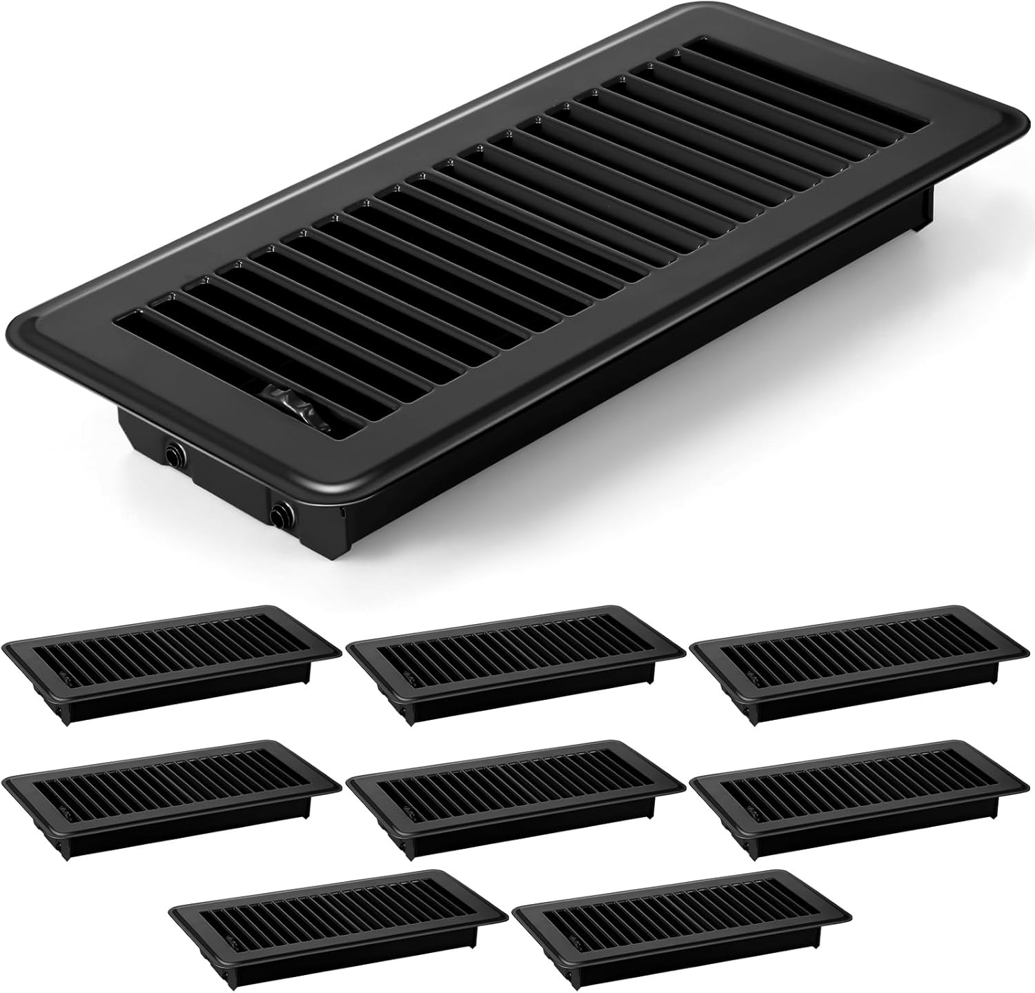 4 X 10'' Floor Vent Covers Heavy Duty Floor Register Metal Heat Vent ...