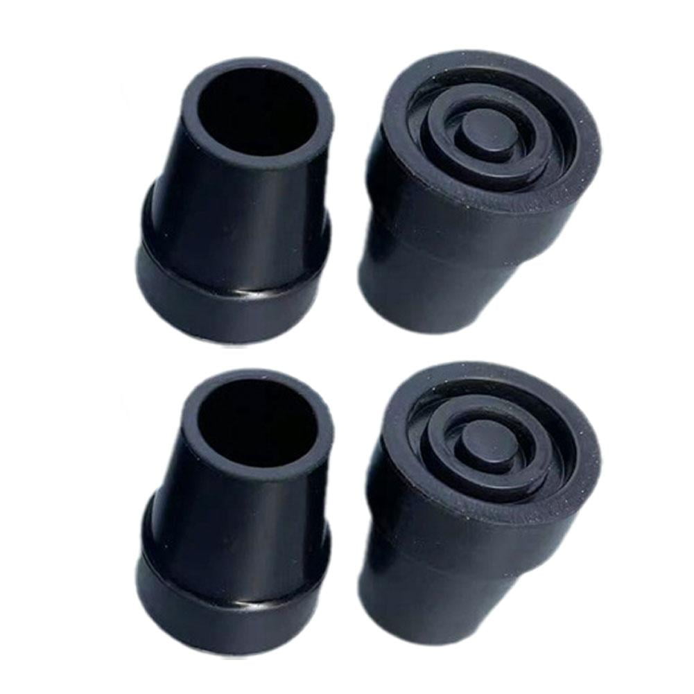 4 X 19mm Ferrules Chair Leg Feet Table Cane Ends Rubber Black Medium ...