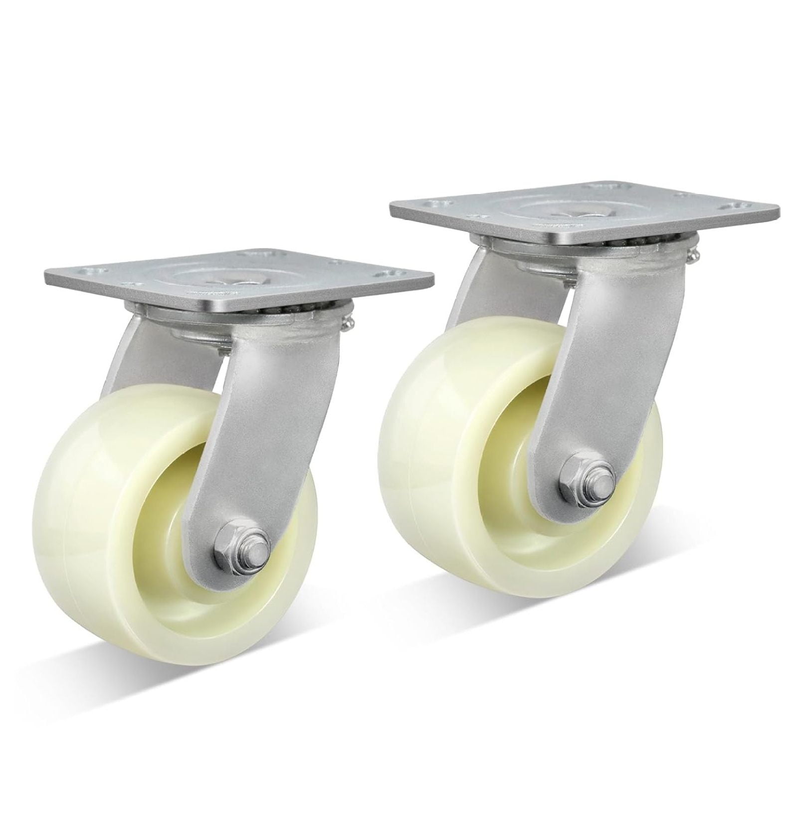 4" X 2" Heavy Duty Casters- Solid Nylon Caster Wheels for Food ...