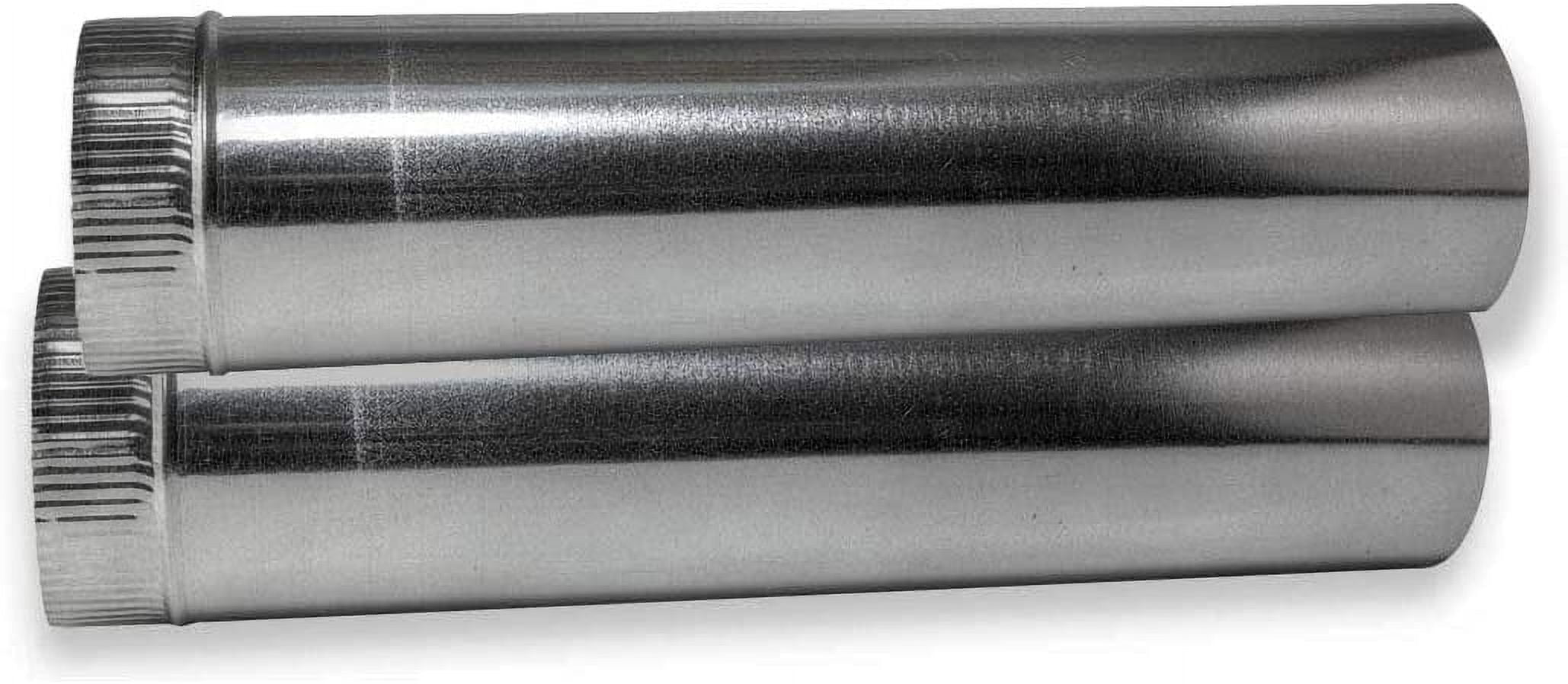 4" X 20' - Round Duct Sheet Metal Pipe - 30 Gauge Galvanized - Crimped ...