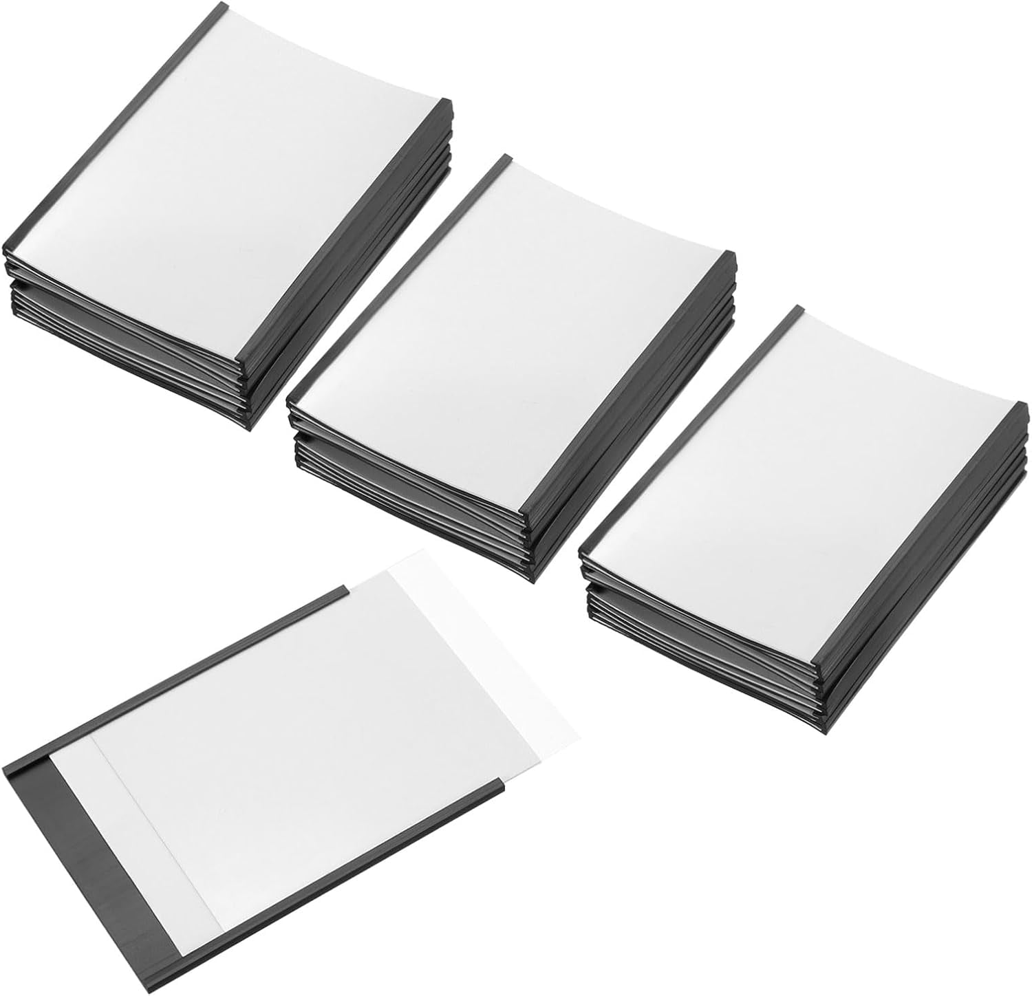 4" X 3" Magnetic Label Holder with Paper Inserts, 50 Pcs C Channel ...