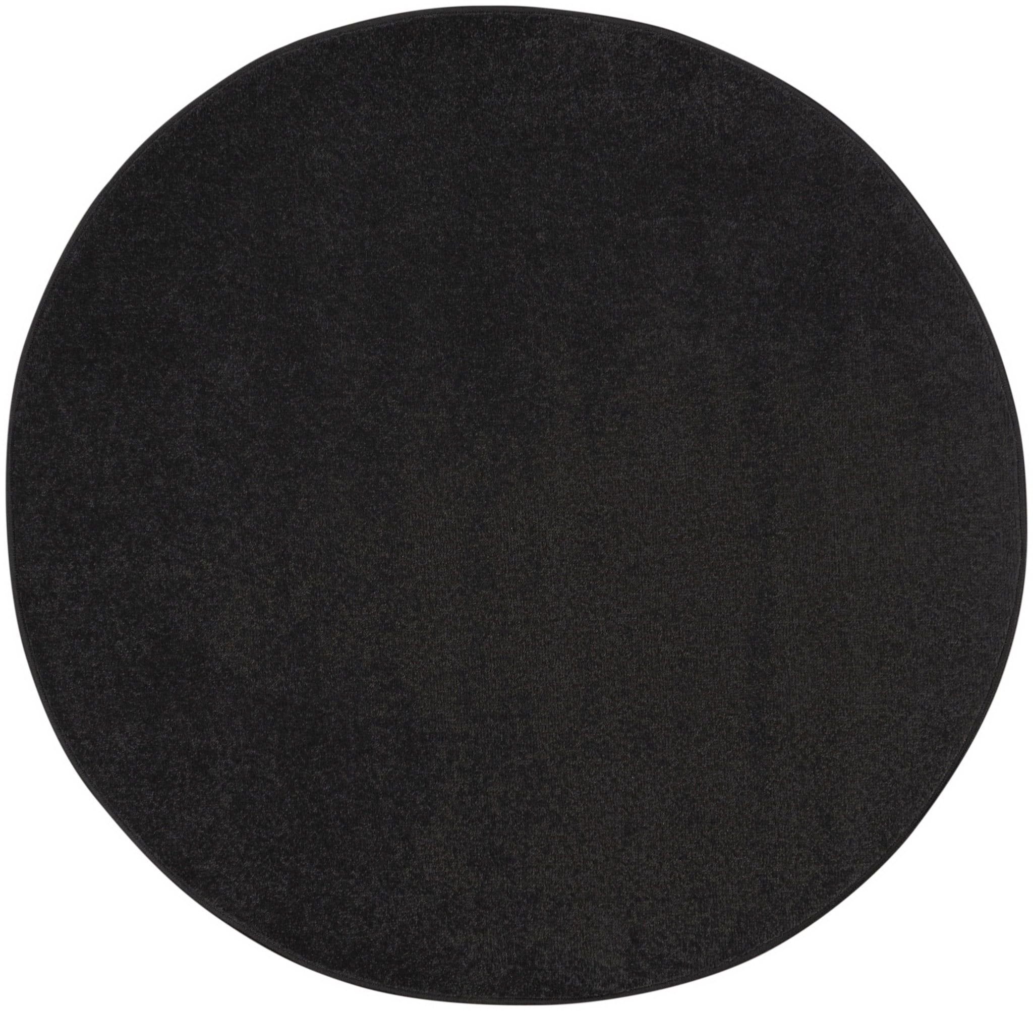 4' X 4' Black Round Non Skid Indoor Outdoor Area Rug - Walmart.com