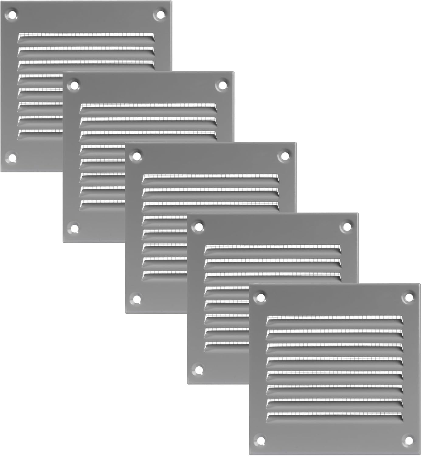 4'' X 4'' Inch (Overall Dimensions) Pack of 5 - Gray - Air Vent Cover ...