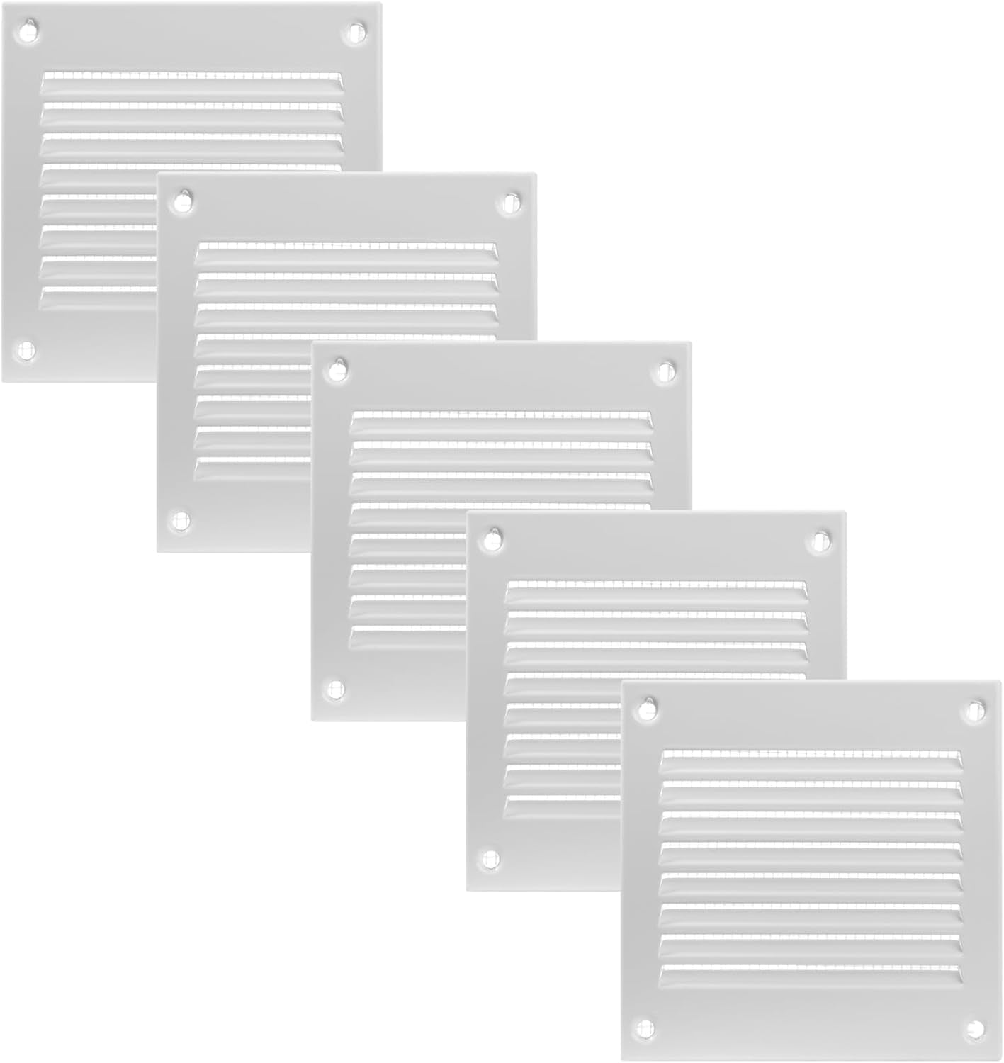 4'' X 4'' Inch Pack of 5 White Air Vent Cover Metal Air Return Grill ...