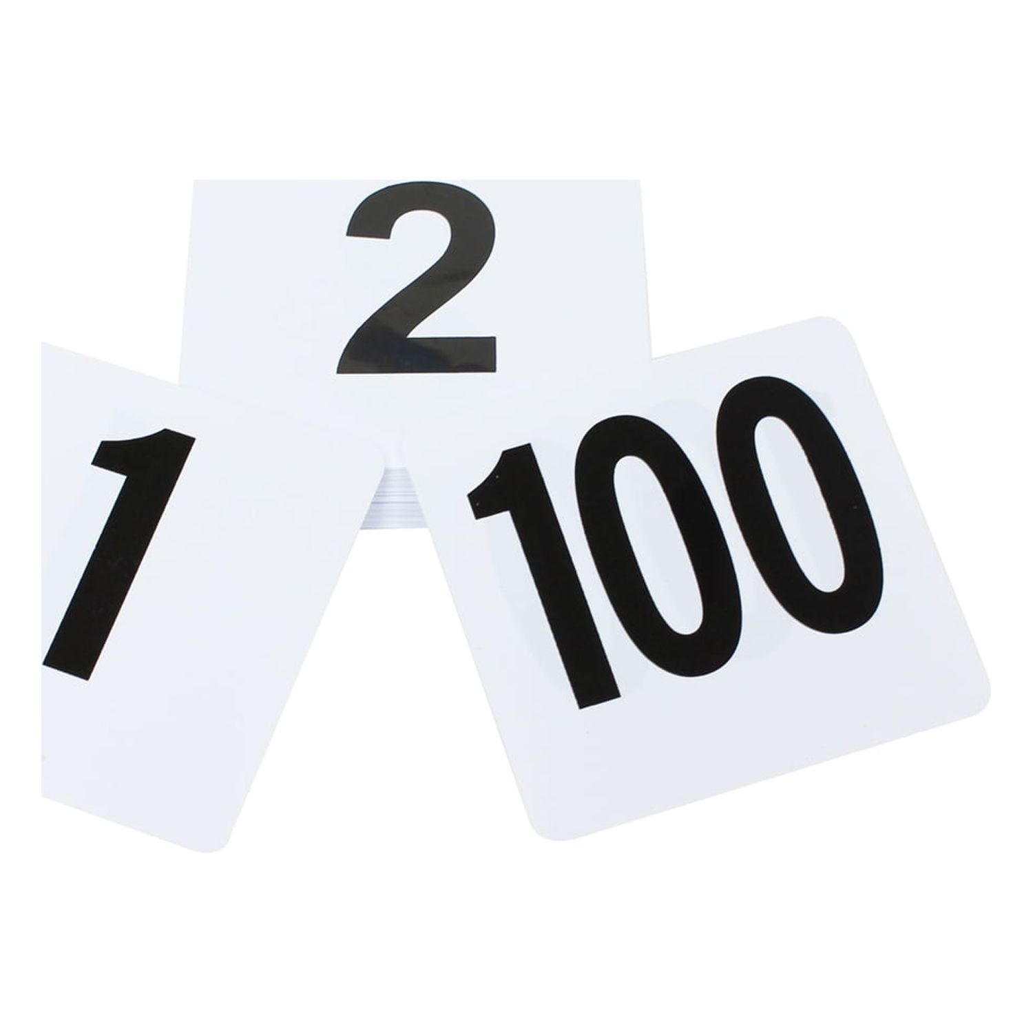 4" X 4" Plastics Table Numbers 1-100, Pack of 3 - Walmart.com