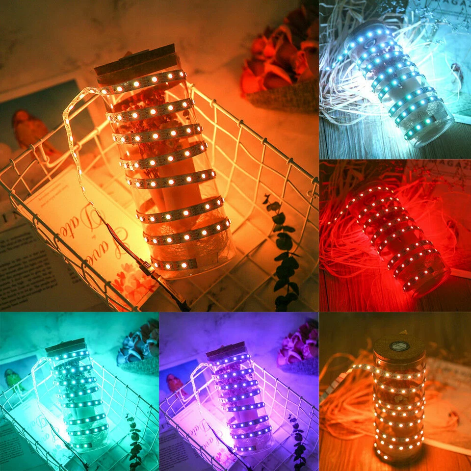 4 X 50Cm Tv Led Backlight Usb 5050 Rgb Led Strip Light Remote Kit 5V ...