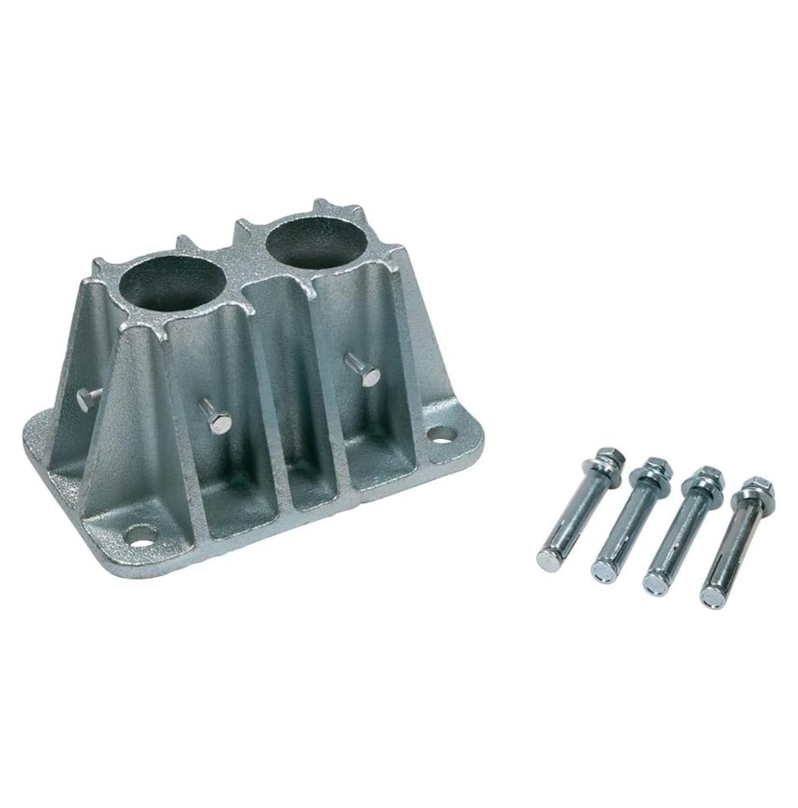 4" X 6-5/8" Steel Pipe Safety Railing Double Mounting Socket w/Anchor ...