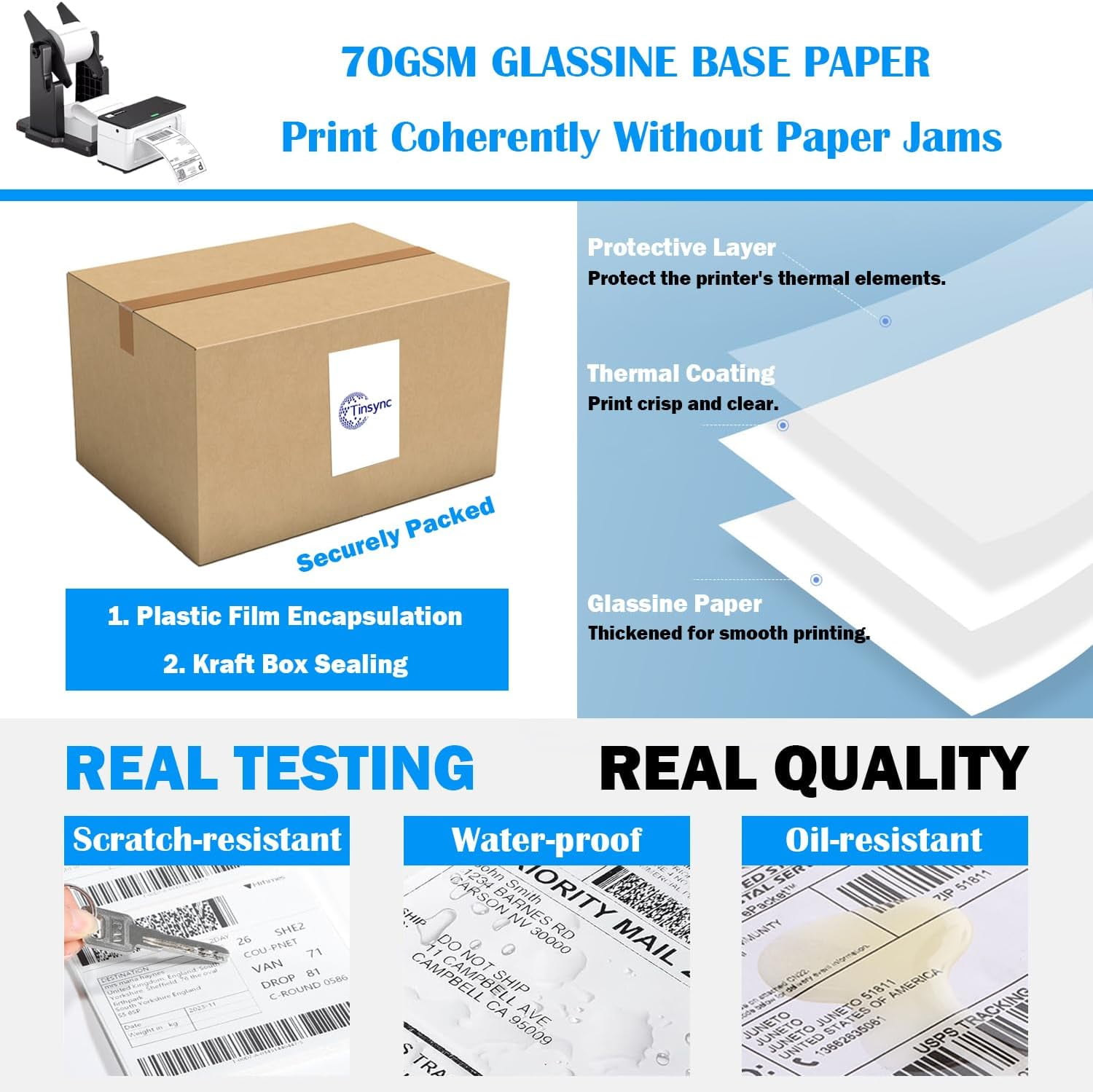 4" X 6" Thermal Direct Shipping Labels, 70Gsm Viscosity Enhanced And ...