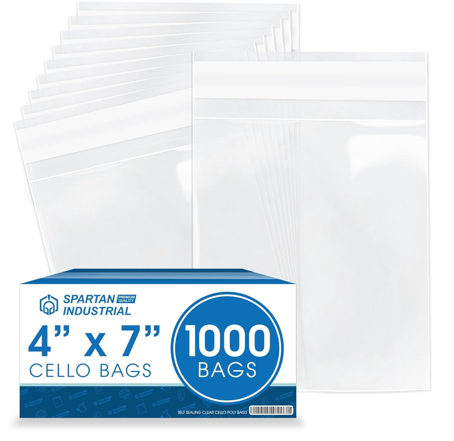 4" X 7" Self-Sealing Cellophane Bags (1000 Count) Clear Treat Bags for ...