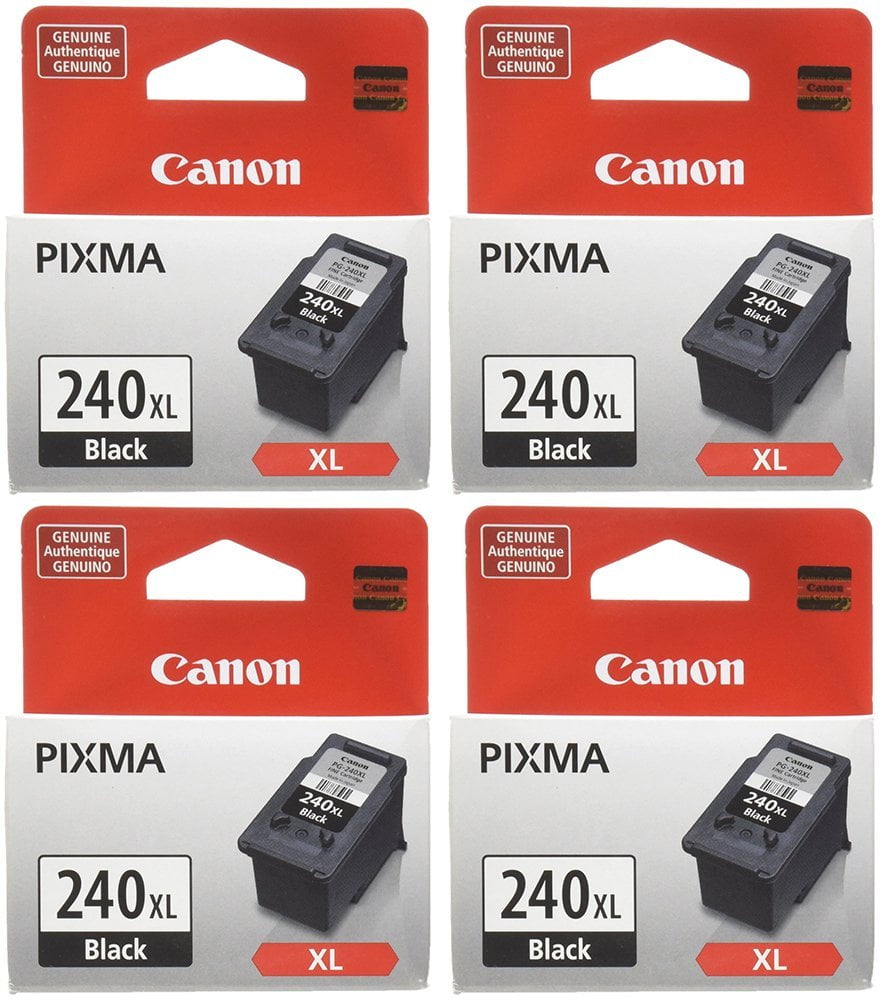 4 X Canon PG-240XL High Yield Black Ink (4 pack) - Walmart.com