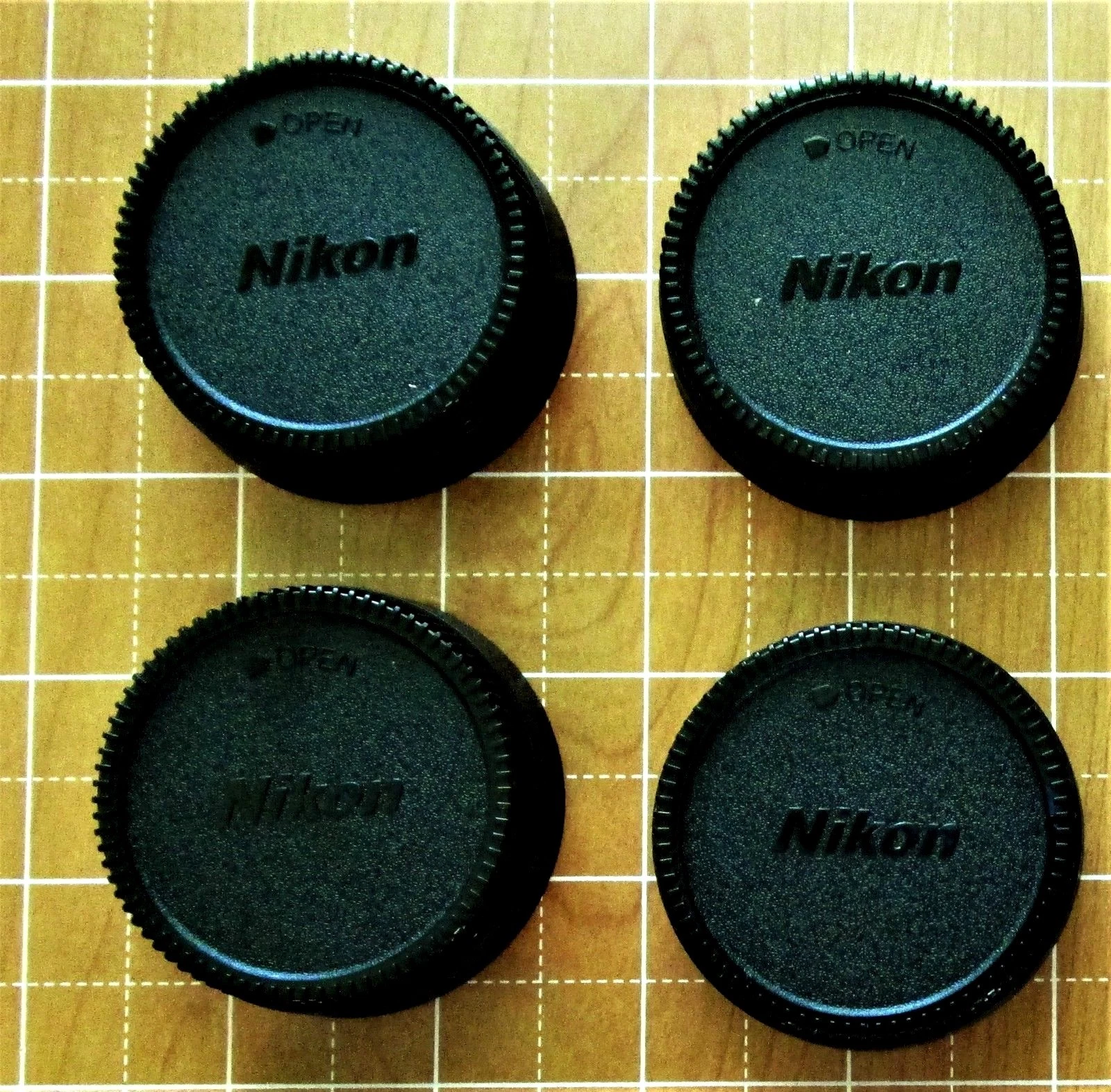 4 X Nikon Style Rear Lens Caps For All Nikon F-Mount Lenses Fast U.S ...
