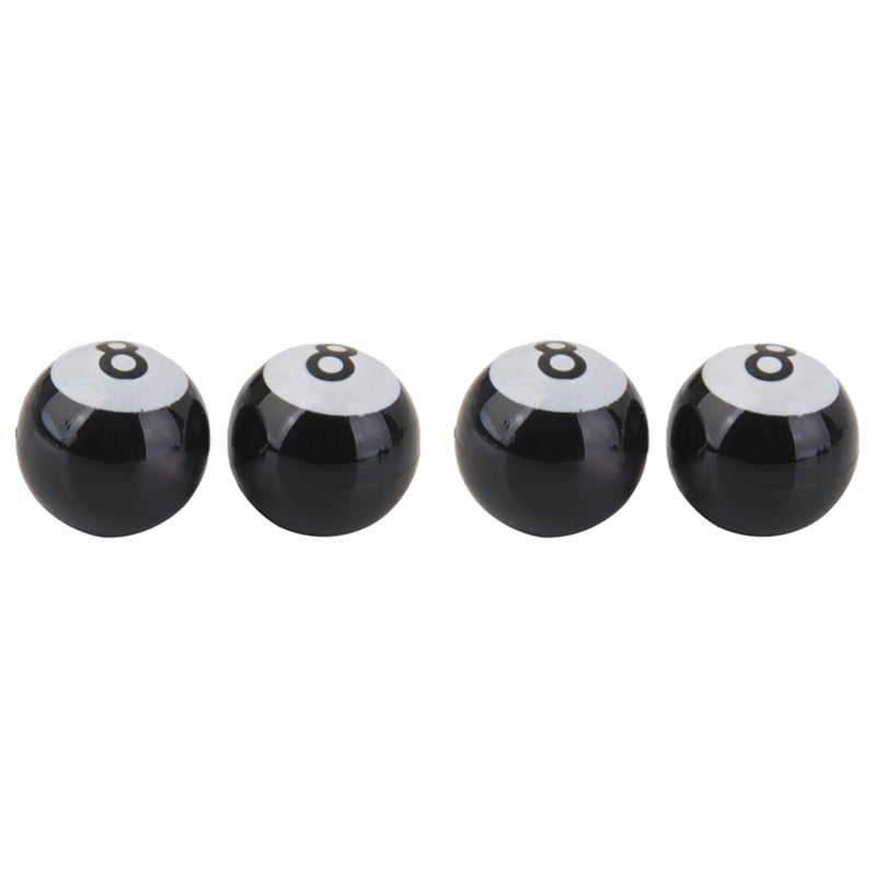 4 X No. 8 Ball Motorcycle Bike Tyre Tire Wheel Stem Air Valve Dust Cap ...