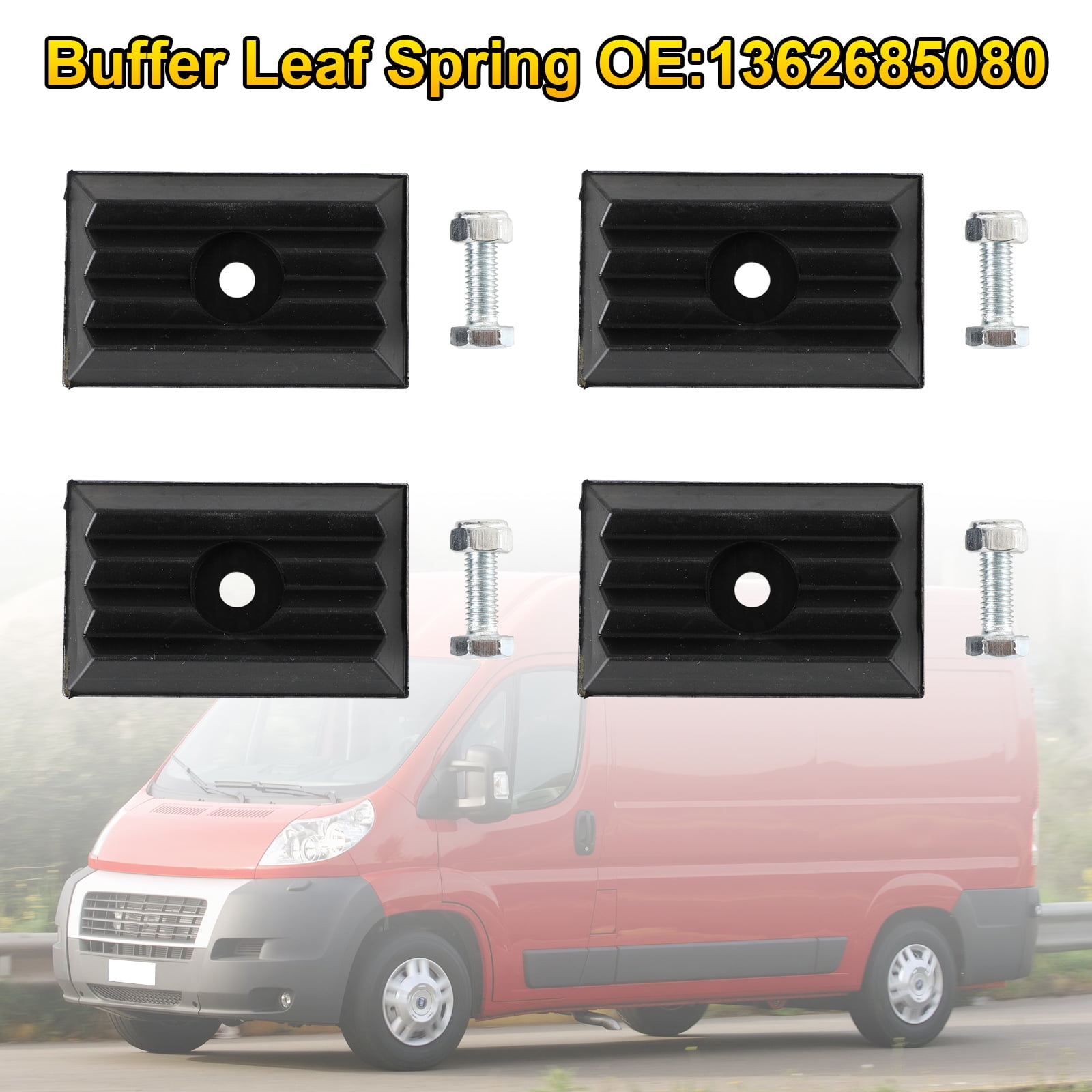 4 X Rear Impact Buffer Leaf Spring For Peugeot Boxer Fiat Ducato ...