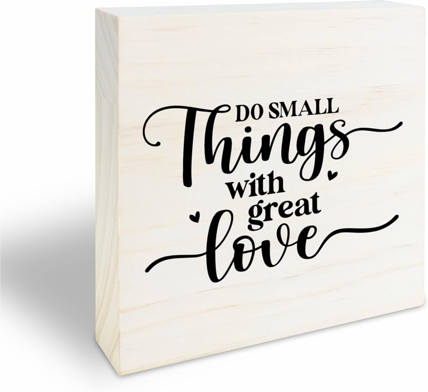 4" X 4" Wooden Sign - Do Small Things With Great Love - Motivational ...