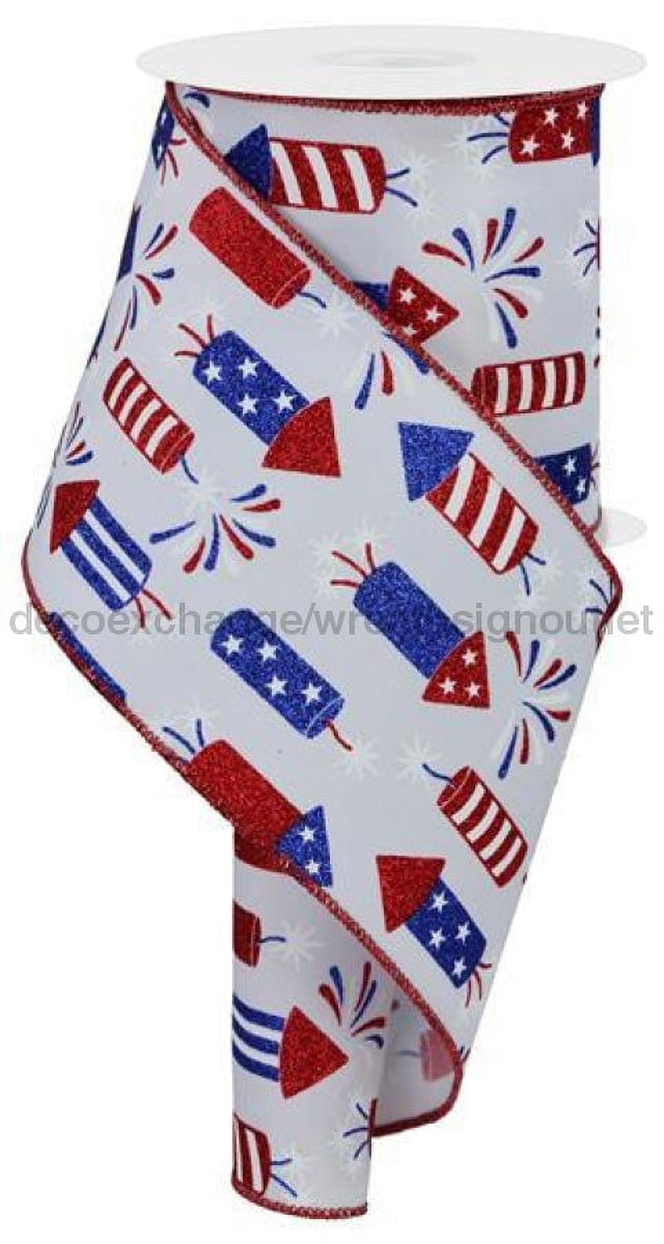4"X10Yd Firecrackers White/Red/Blue RGE120127 - Walmart.com
