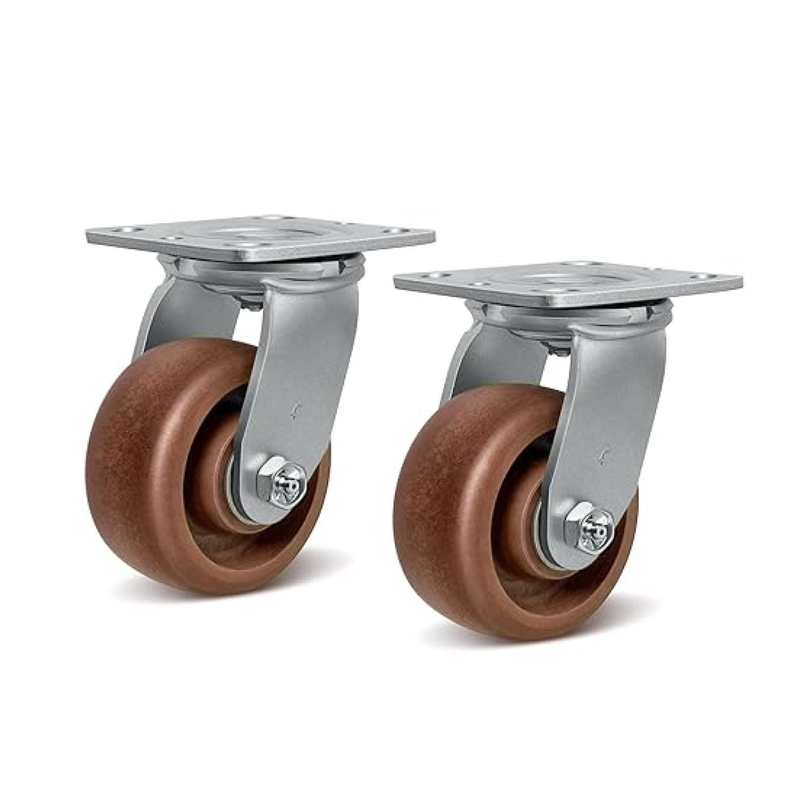 4"X2" High-Temp Nylon Heavy Duty Casters,2 Swivel Casters for Bakery ...