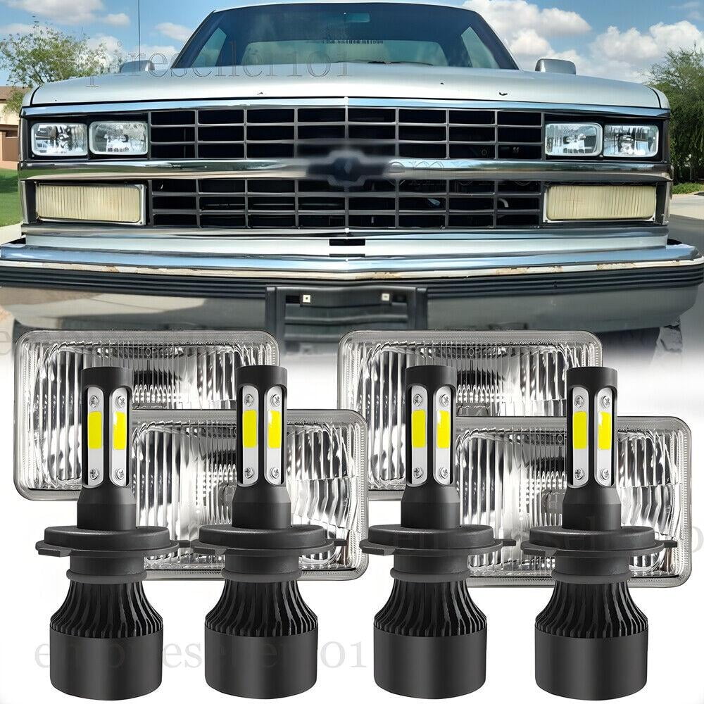 4"X6" Rectangular Conversion Headlights For 1988-1989 Chevy C/K1500 ...