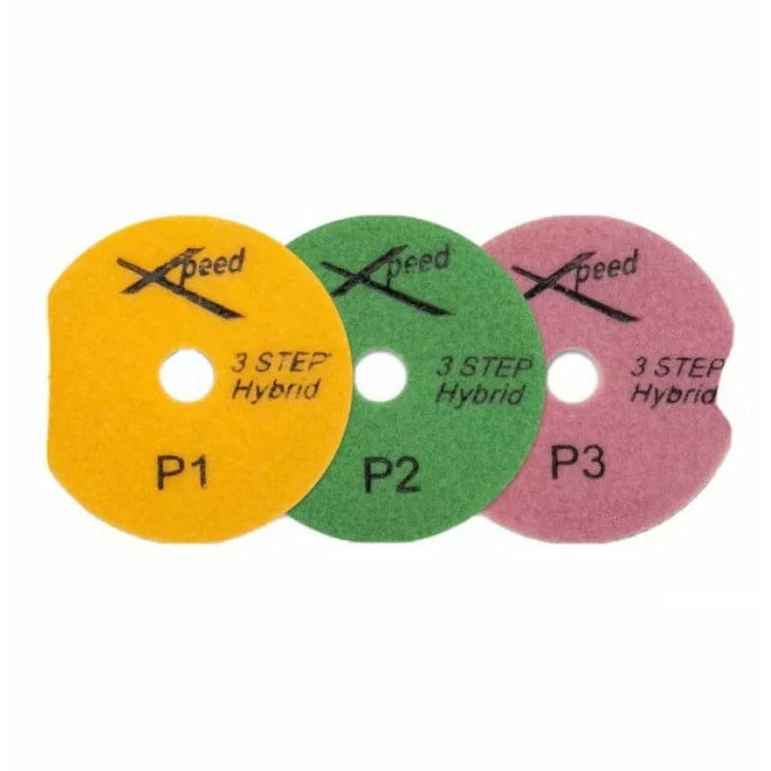 4” Xpeed Diamond Polishing Pads 3-Step Wet/Dry For Granite Quartz ...