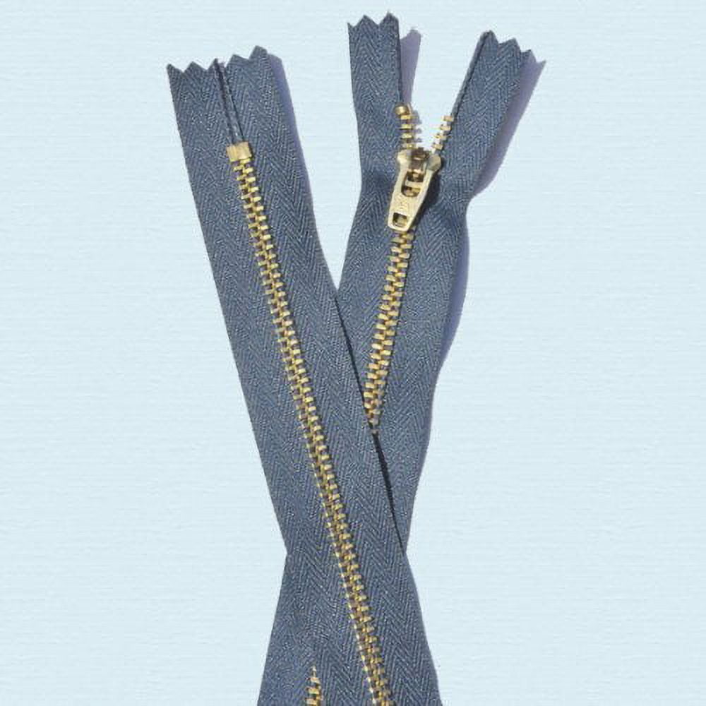 4" YKK Pants Brass Zipper #4.5 - Charcoal 579 (1 Zipper) - Walmart.com