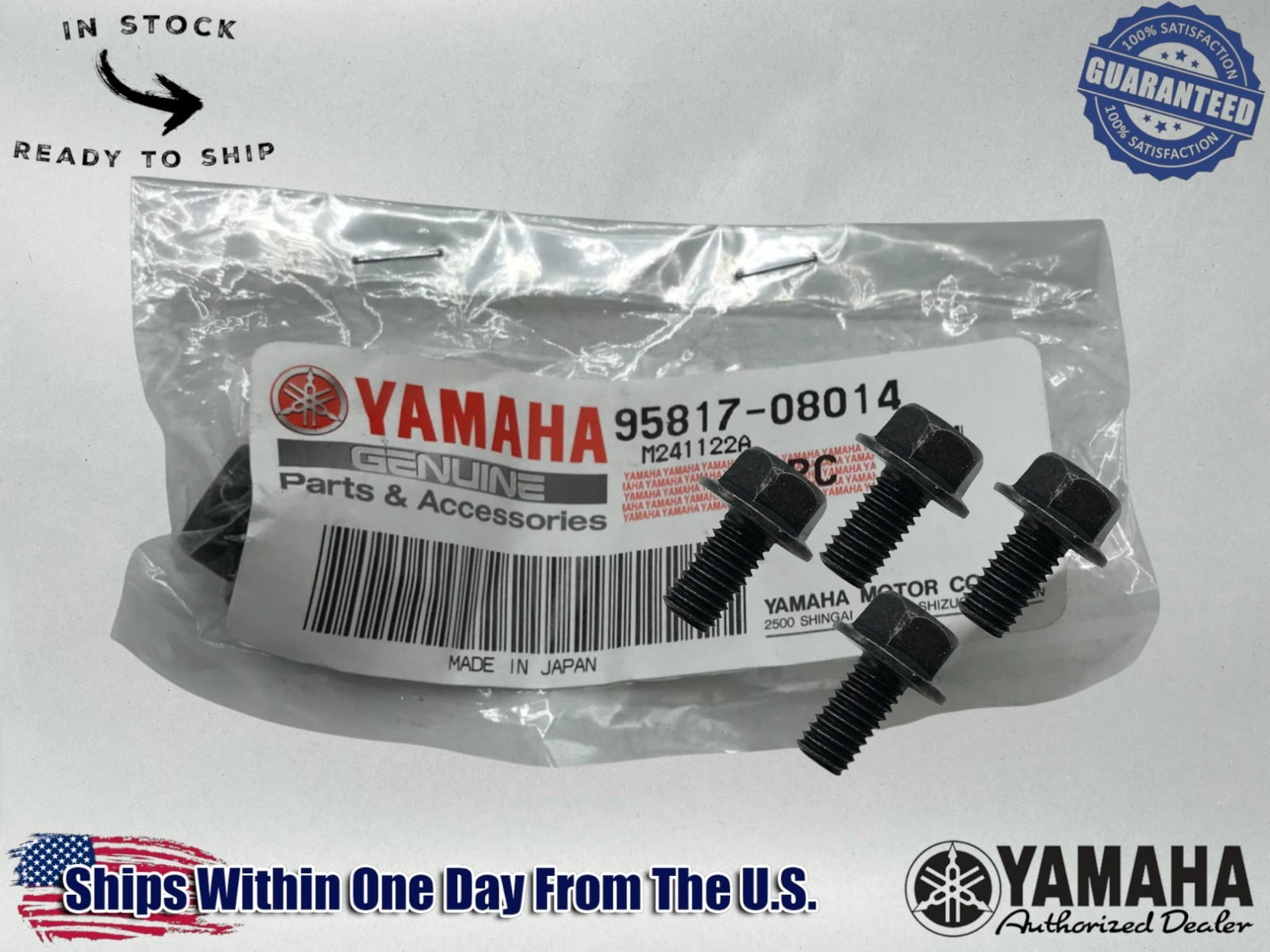 4 Yamaha Genuine OEM Authentic Flange Bolts Banshee 350 95817-08014-00 ...