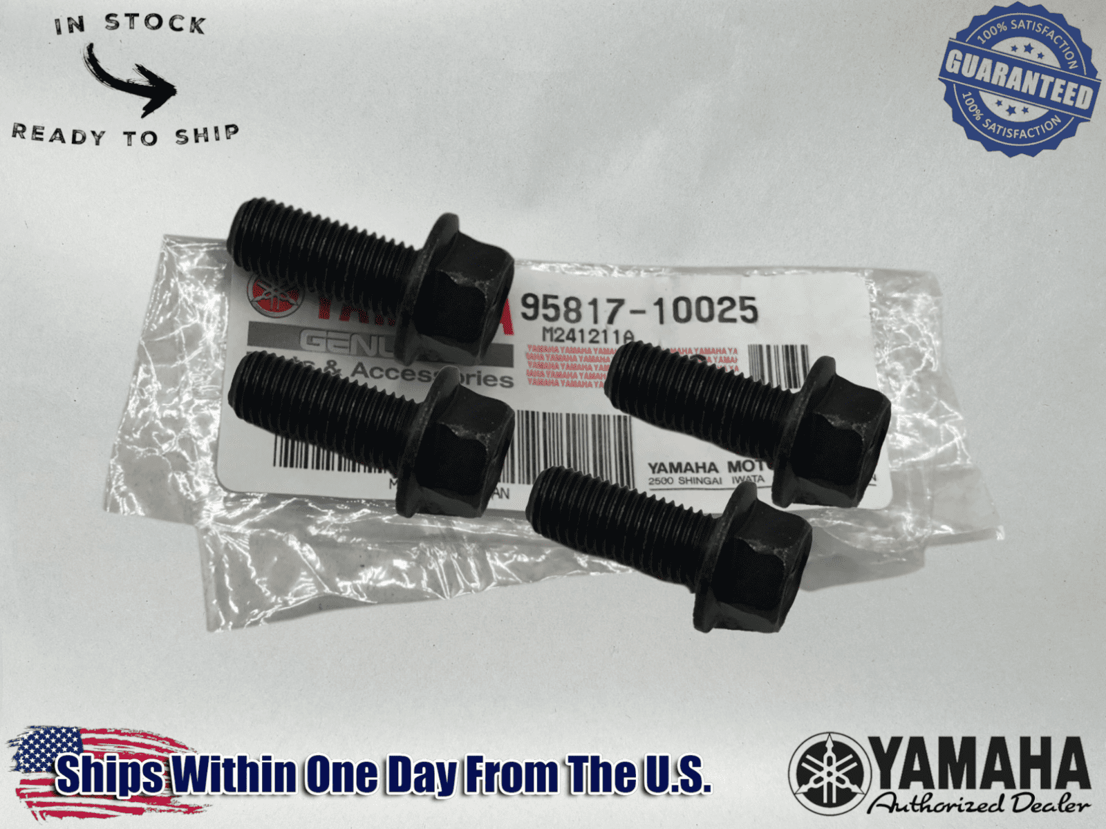 4 Yamaha OEM foot peg step rest Bolts Raptor YFZ 450 Blaster 95817 ...