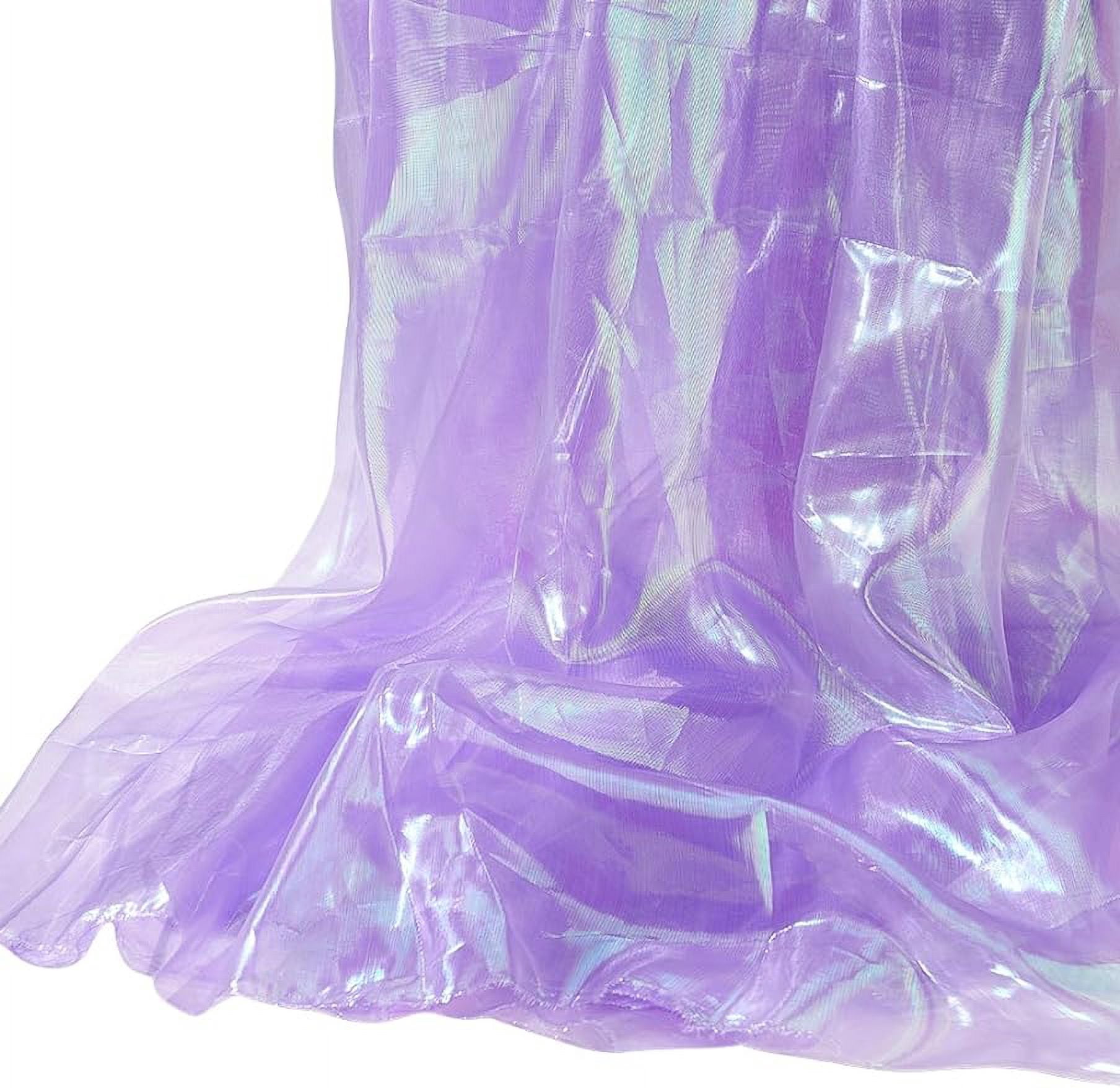 4 Yard Purple Laser Gradient Organza Fabric 59 inch Wide Magic Rainbow ...