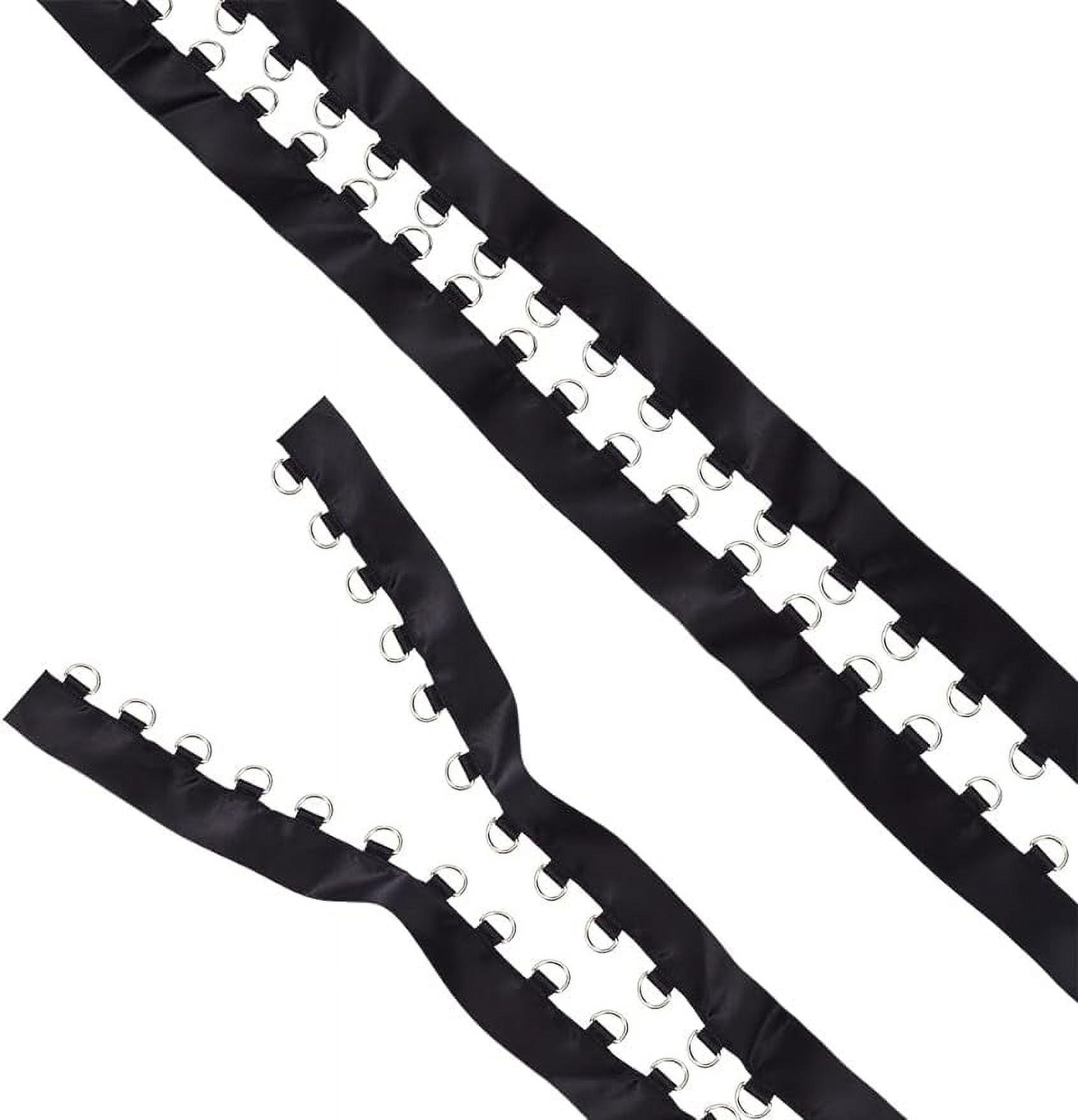 4 Yards Black Grommet Trim with D Rings (6x10mm) 0.94" Eyelet Trimming ...