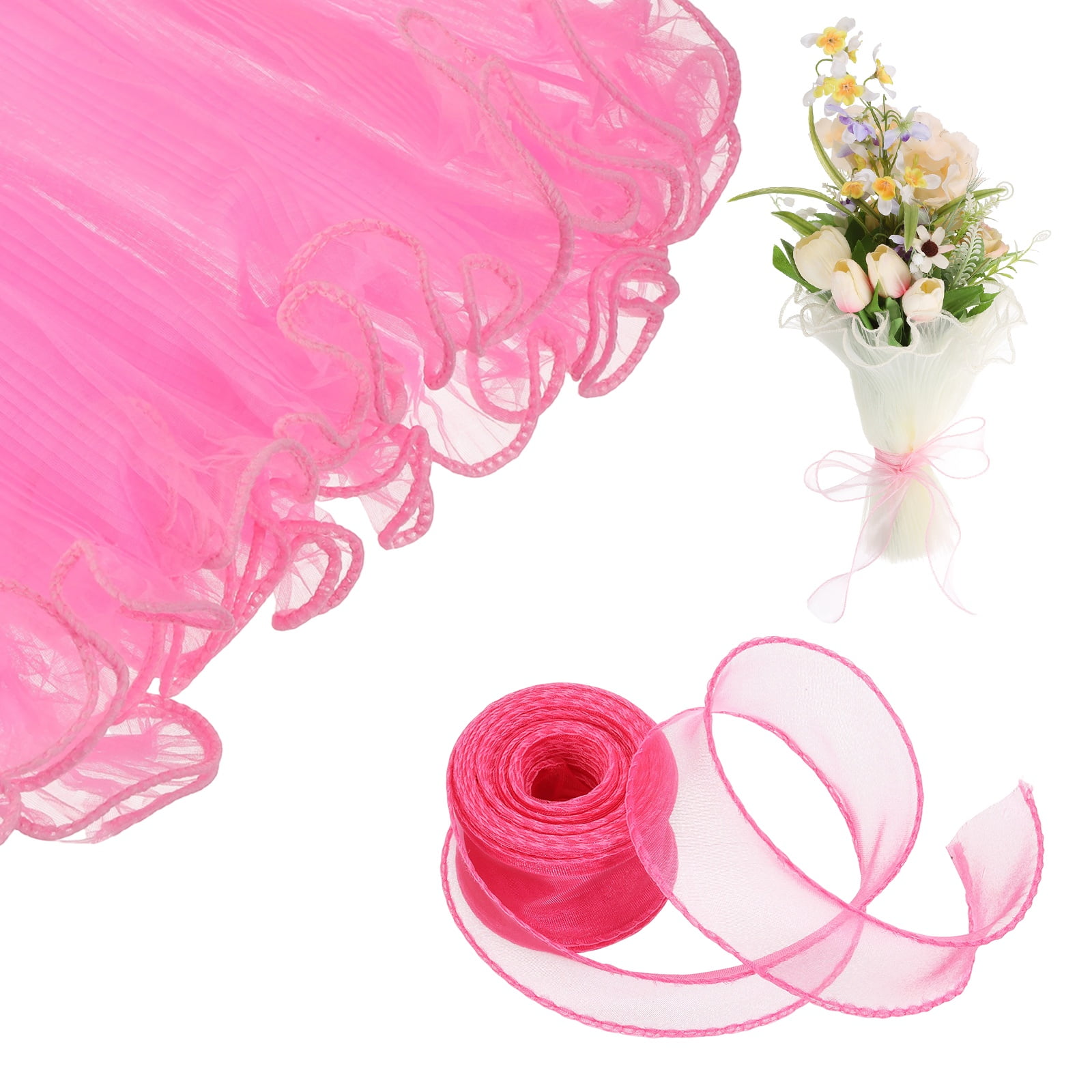 4 Yards Flower Wrapping Mesh Paper Bouquet Floral Packaging Paper with ...