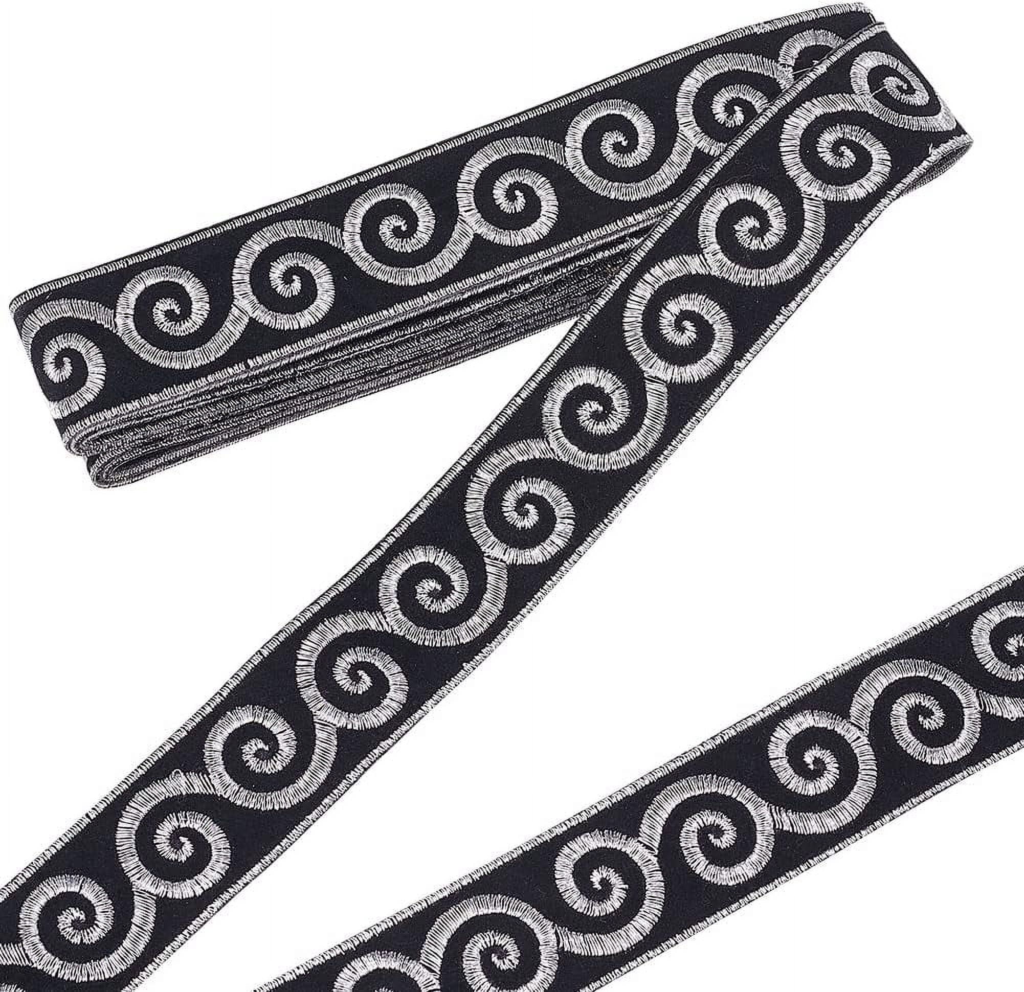 4 Yards Jacquard Ribbon 3.3cm/1.32inch Wide Hot Adhesive Cloud Pattern ...