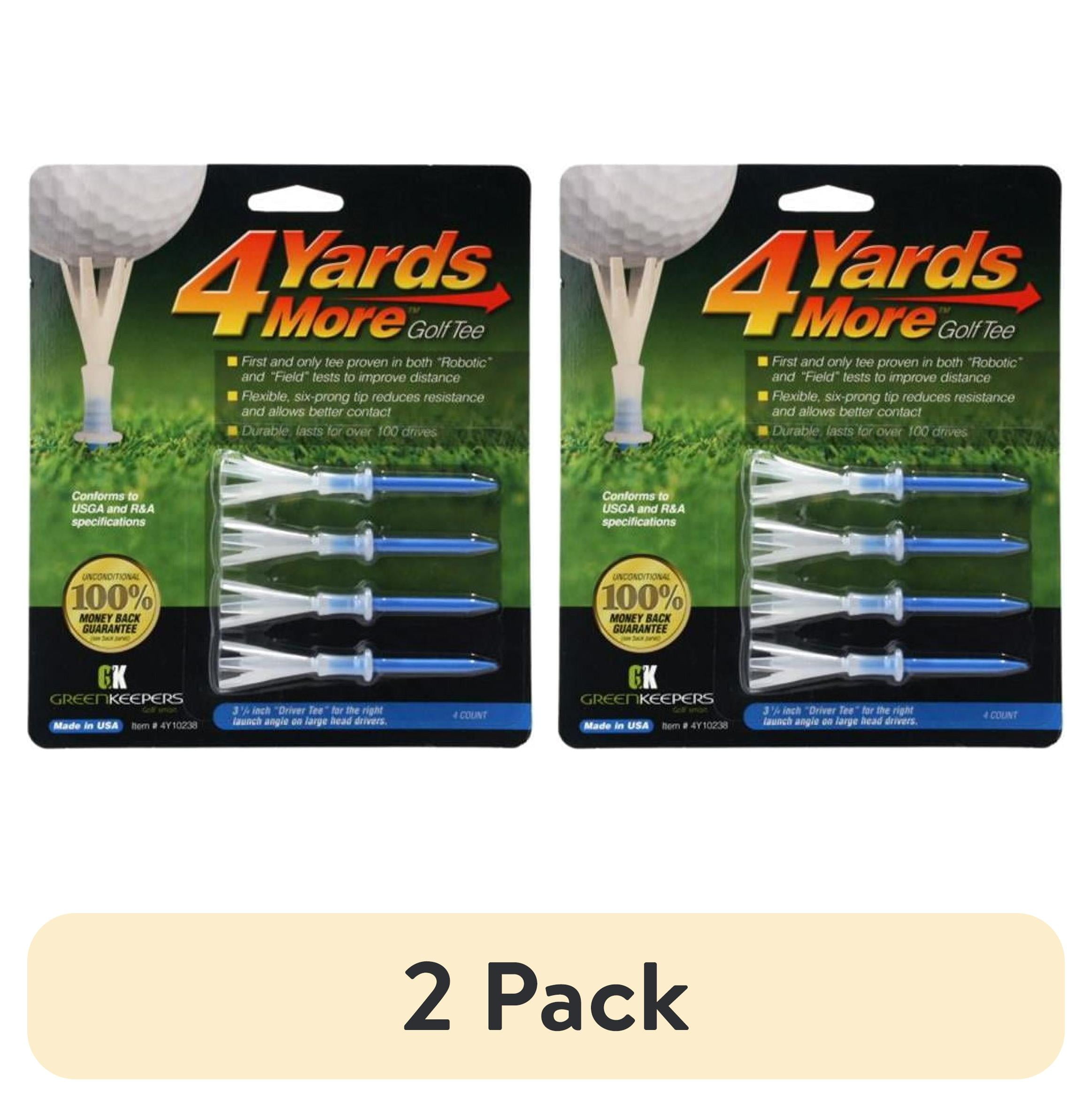 (2 pack) 4 Yards More Golf Tees 3 1/4" Pack of 4 - Walmart.com