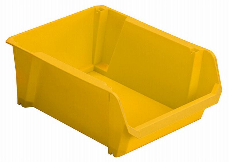 #4 Yellow Stackable Storage Bin High Impact Polypropylene Constru, Each ...