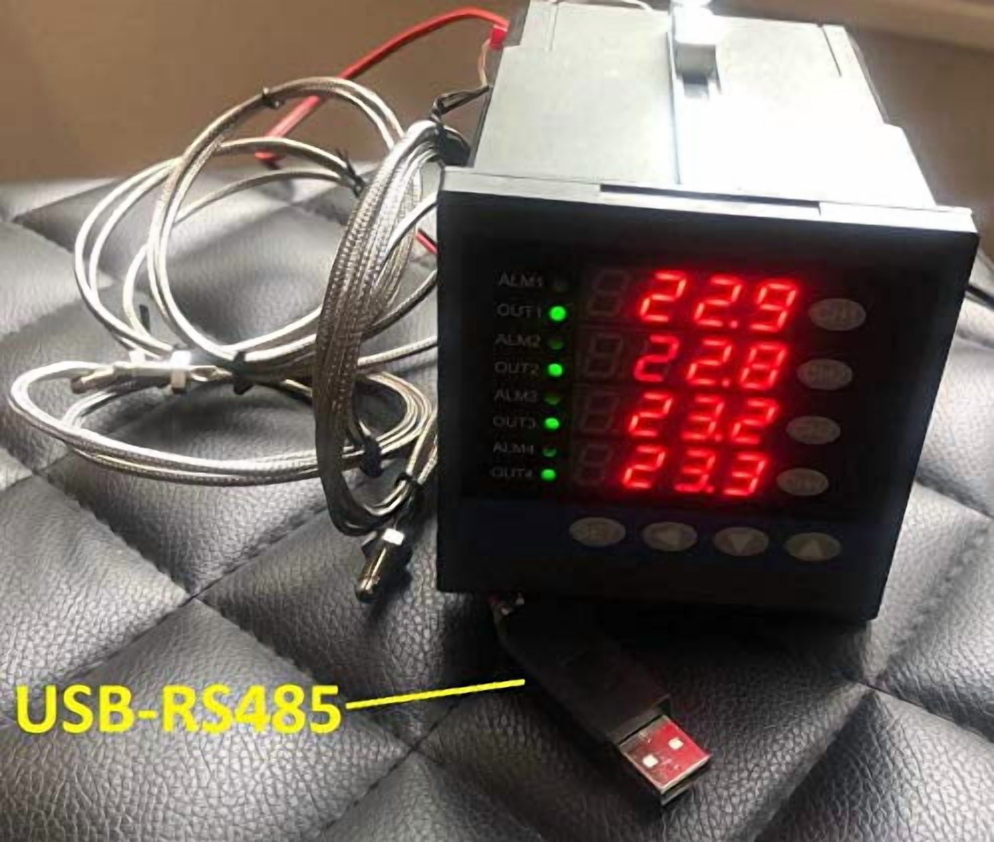 4 Zone Channel Temperature Recorder Data Logger Controller USB RS485 ...