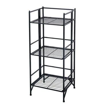 Pemberly Row 2 Tier Folding Metal Shelf - Black - Walmart.com